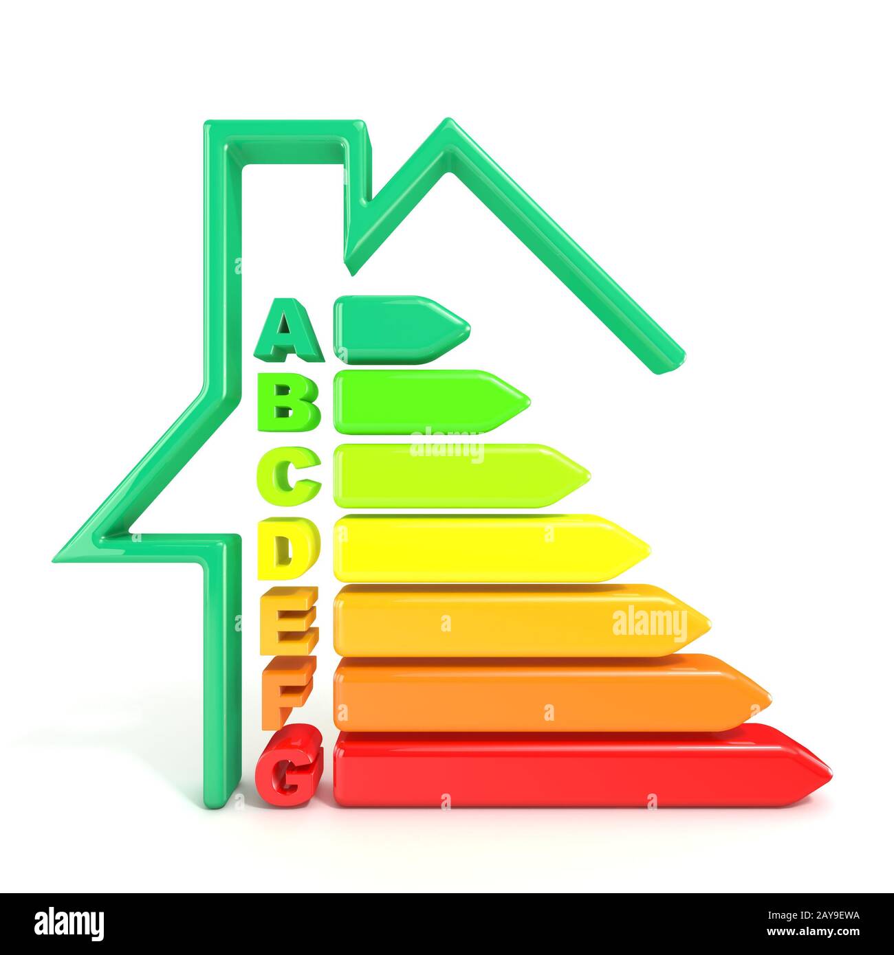 3D illustration of energy efficiency symbol Stock Photo - Alamy