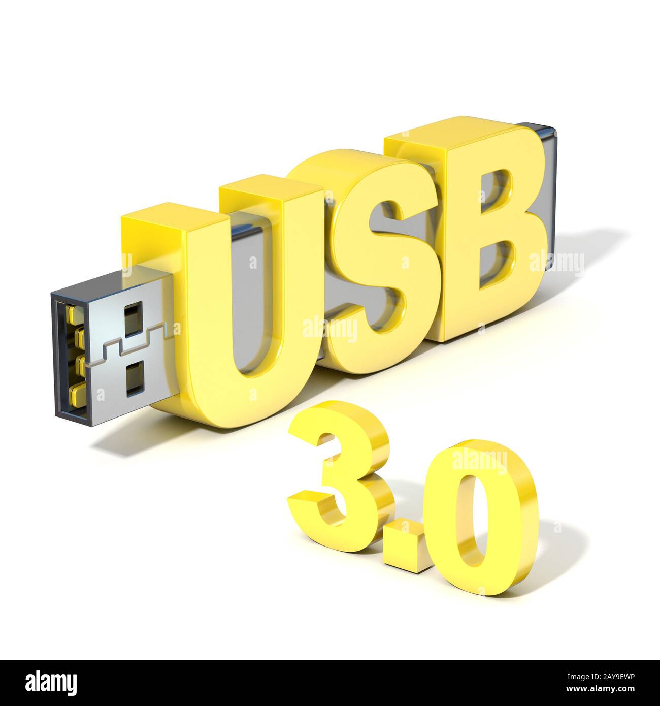 USB flash memory 3.0, made with the word USB. 3D Stock Photo - Alamy