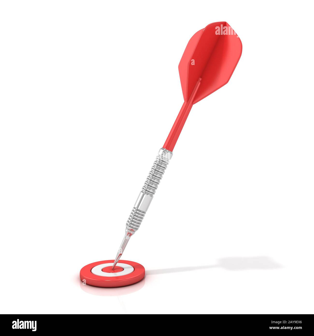 Red dart on red target Stock Photo - Alamy