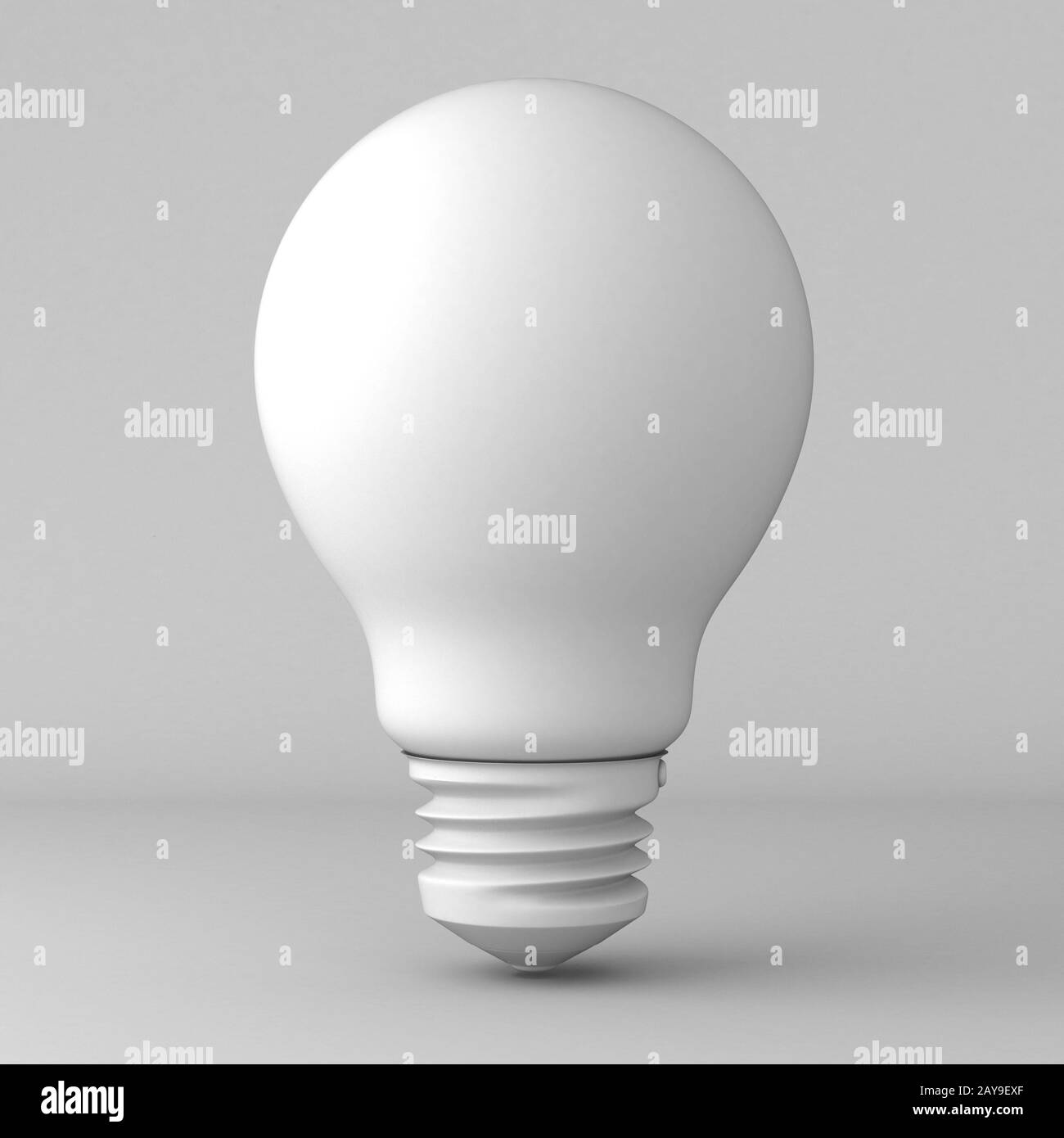 Light bulb, grey 3D Stock Photo - Alamy