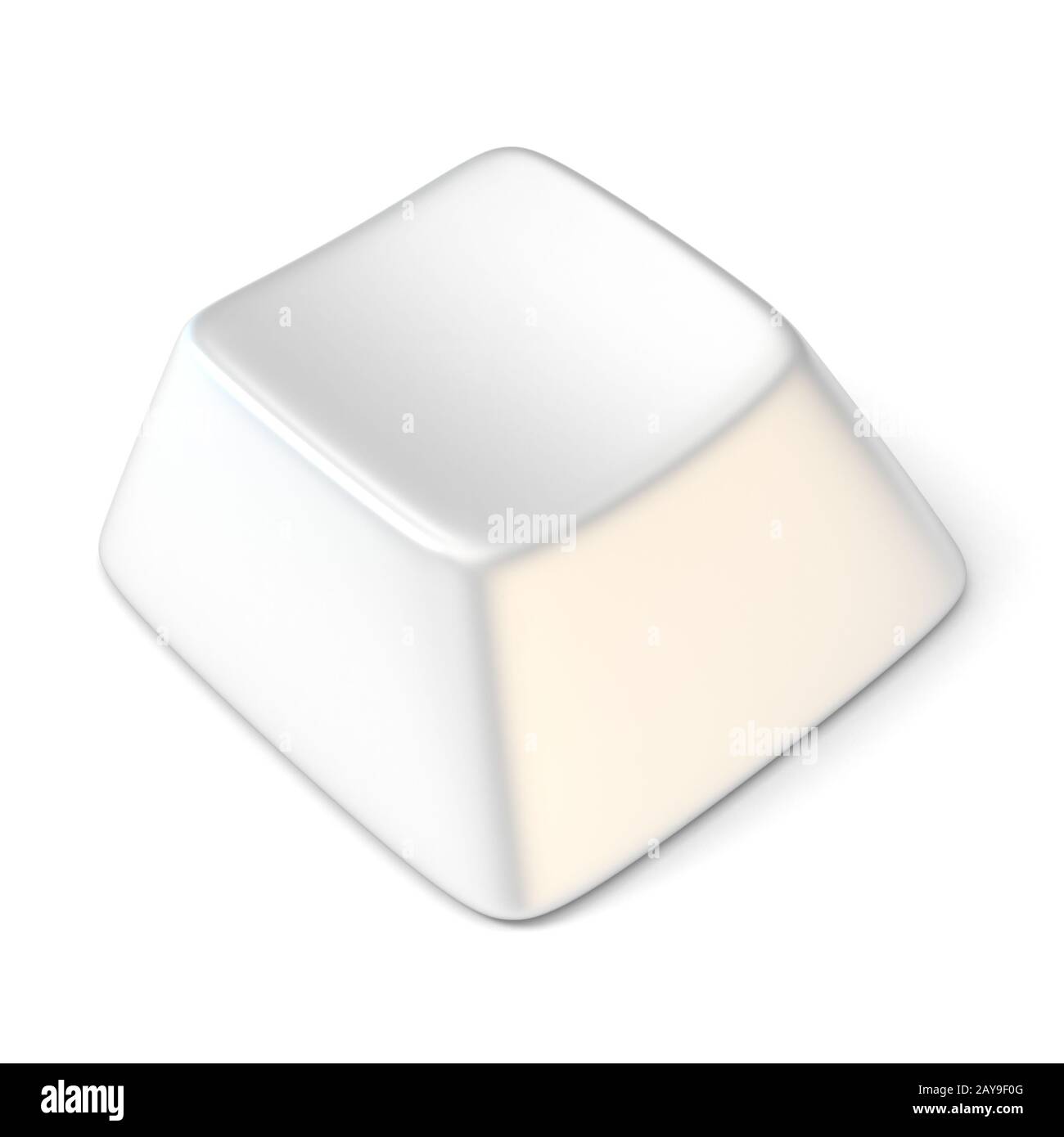 White empty computer key. Side view. 3D Stock Photo - Alamy