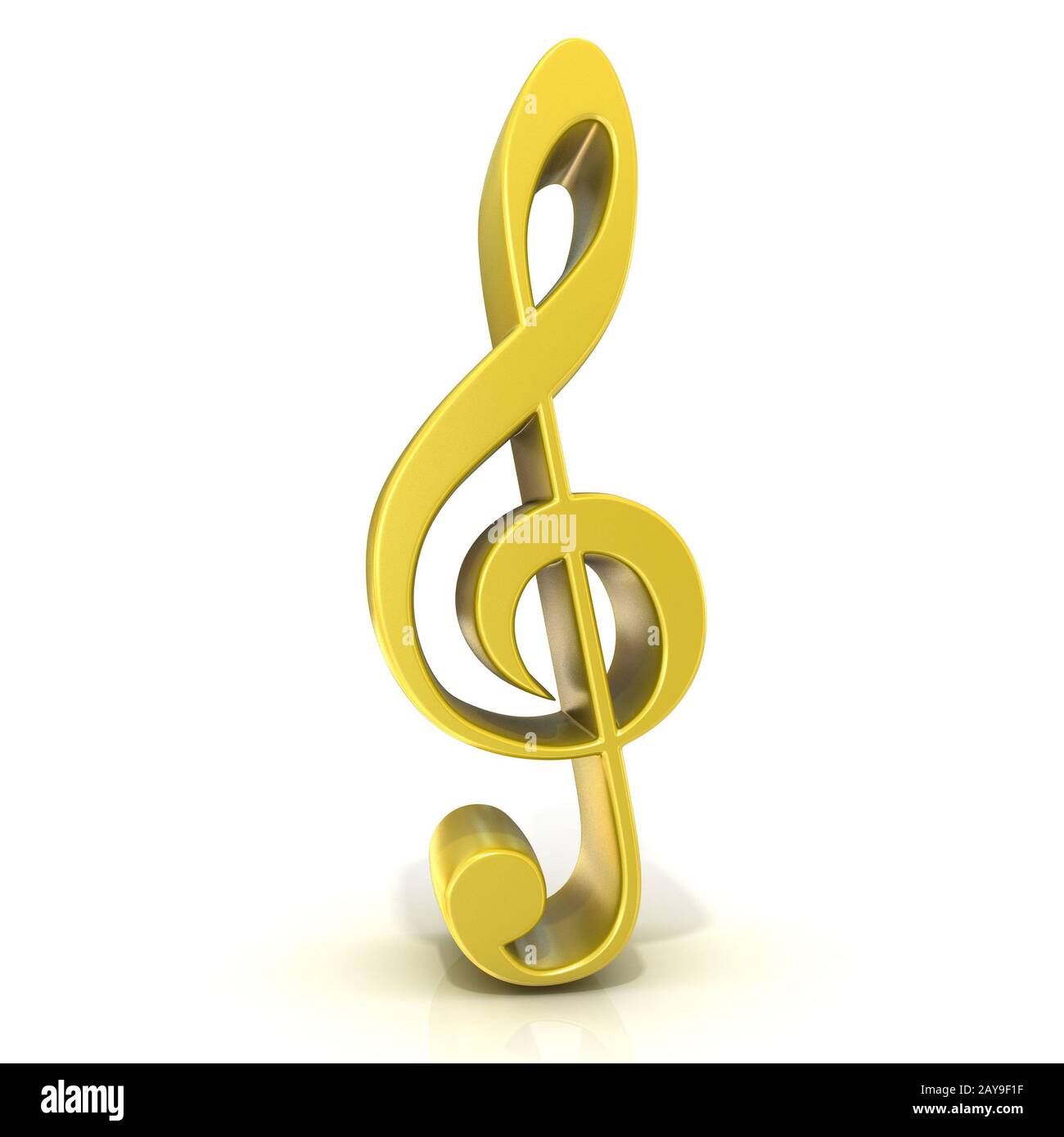 Golden treble clef Stock Photo - Alamy