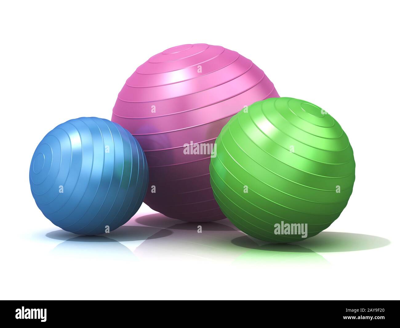 Colorful fitness balls Stock Photo - Alamy