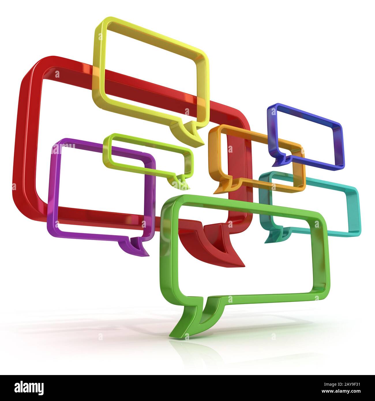 Communication bubbles argument Cut Out Stock Images & Pictures - Alamy