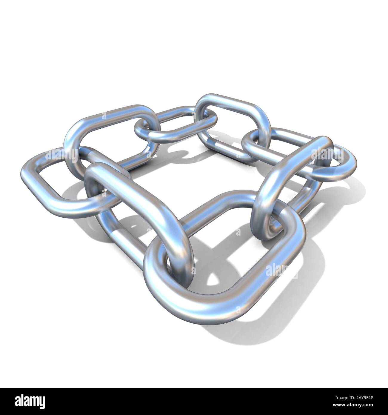 Abstract 3D illustration of a steel chain link Stock Photo - Alamy