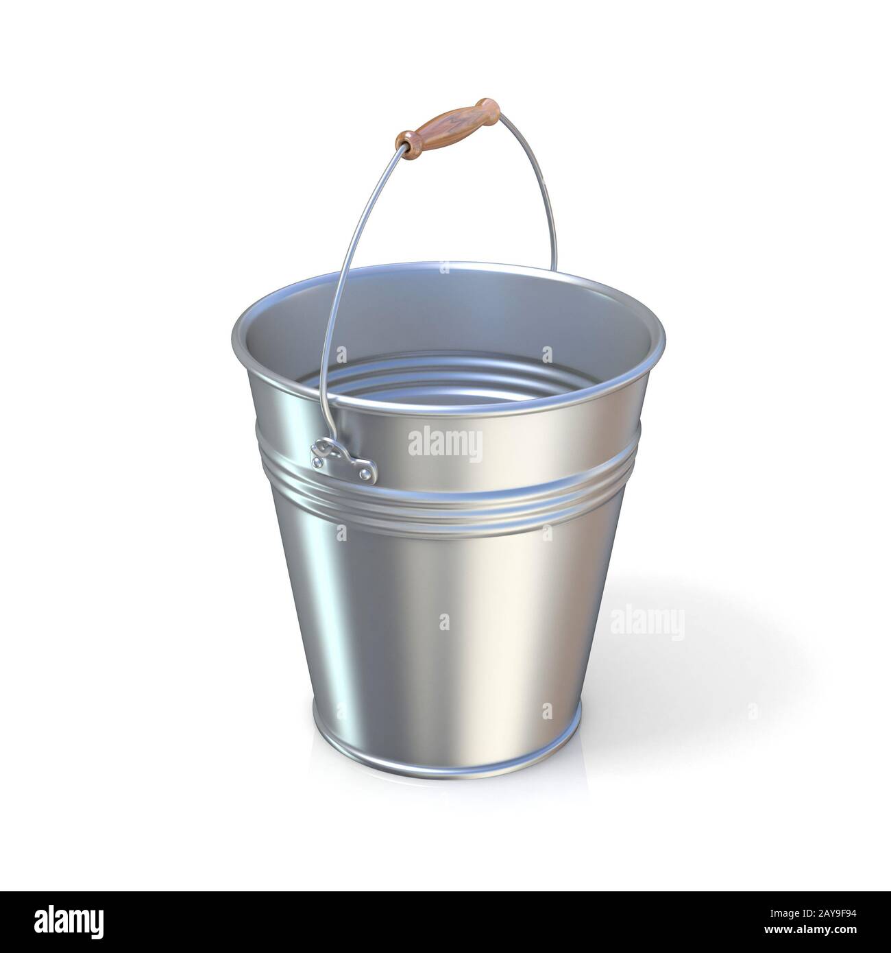 Metal bucket isolated Stock Photo - Alamy