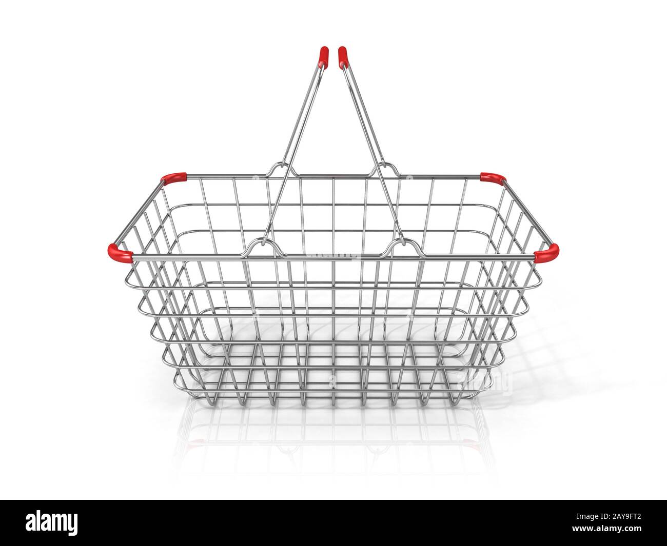 Steel wire shopping basket Stock Photo - Alamy