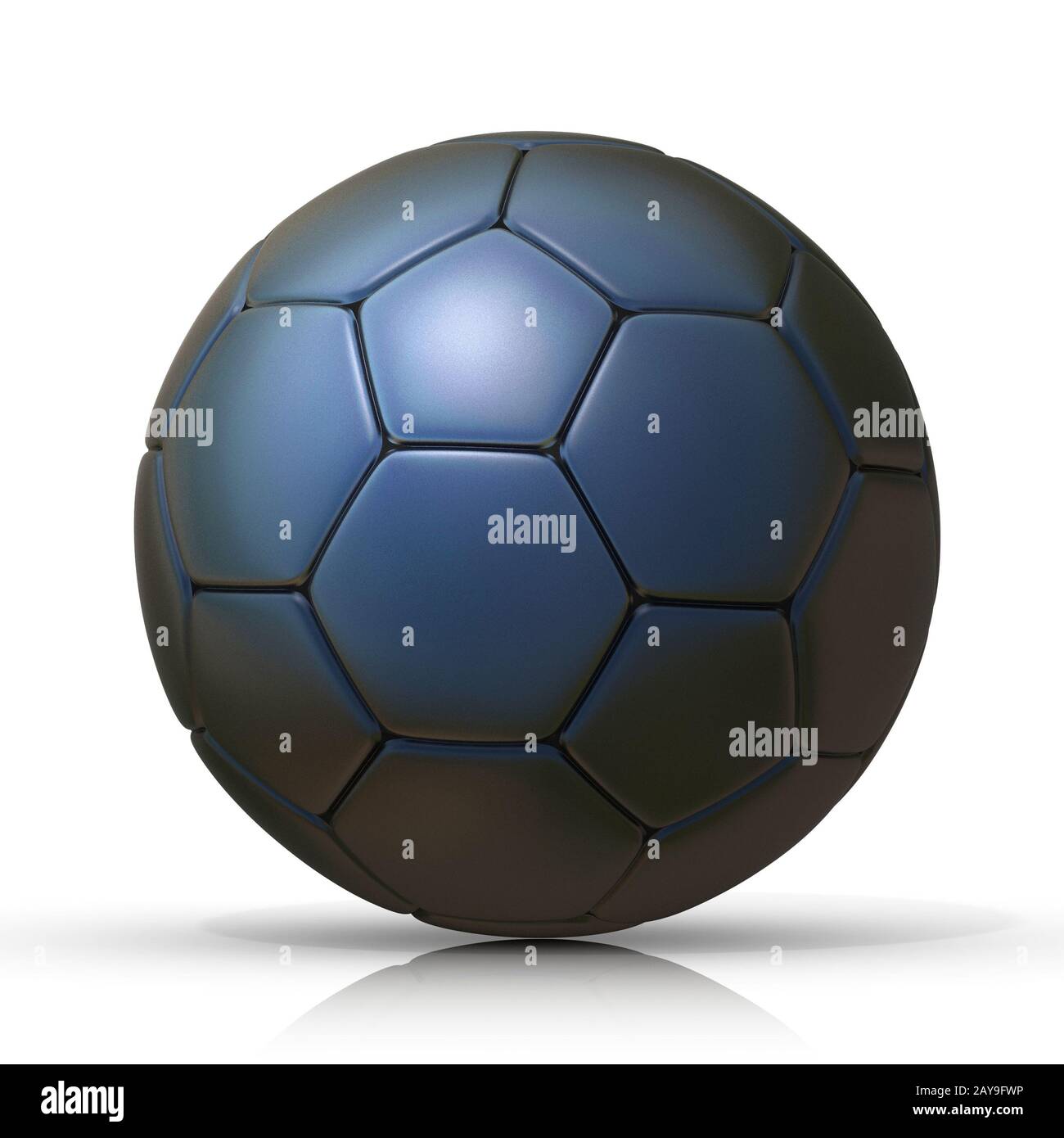 Black football - soccer ball Stock Photo - Alamy
