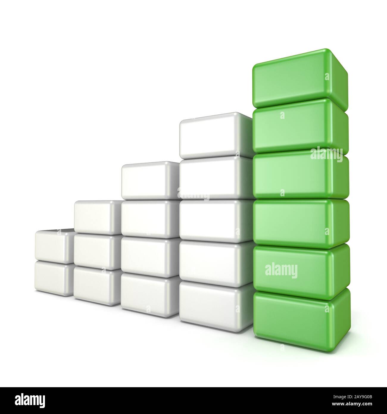 3D growth graph bars. Success concept Stock Photo - Alamy