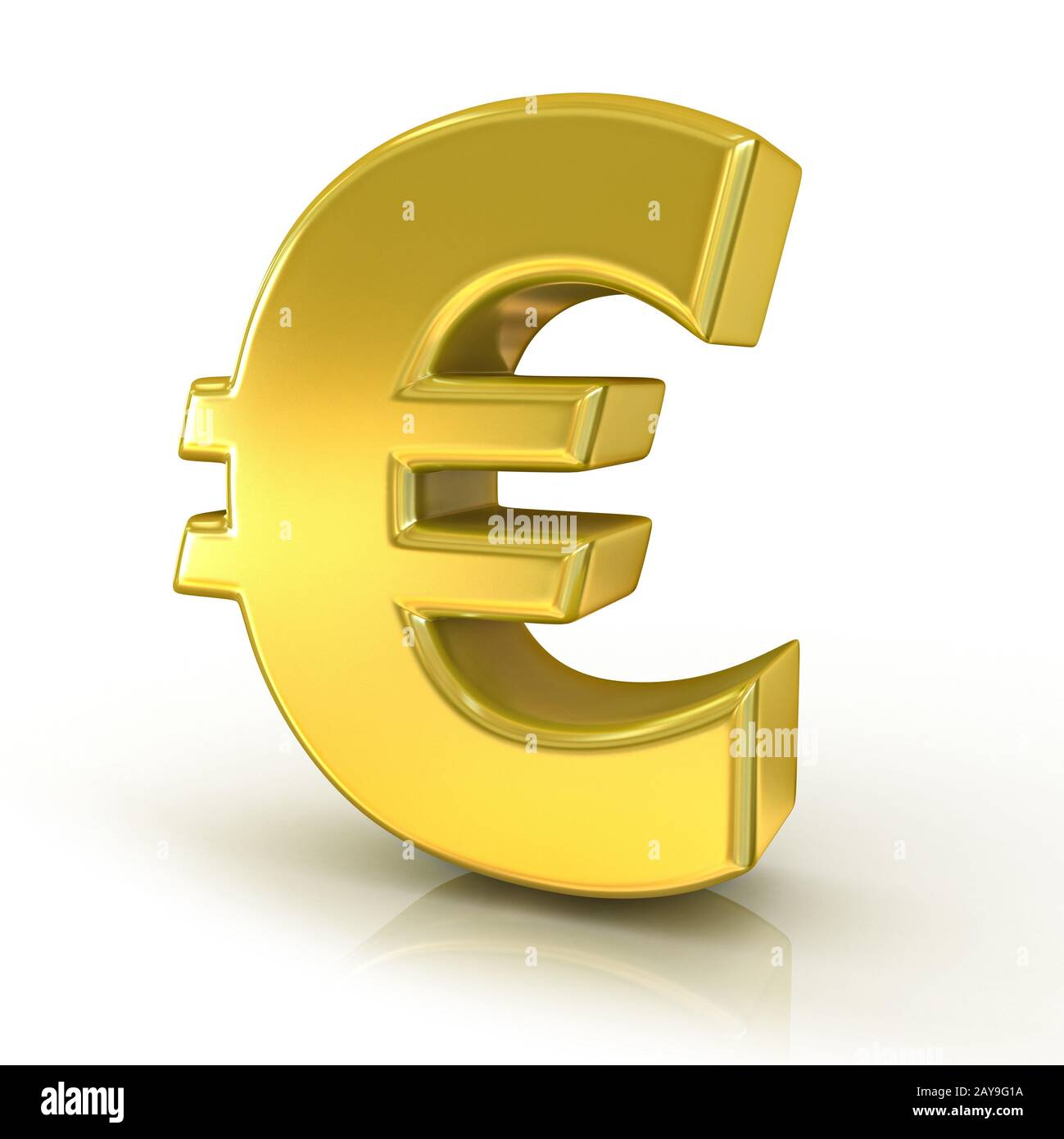 Euro 3D golden sign Stock Photo - Alamy