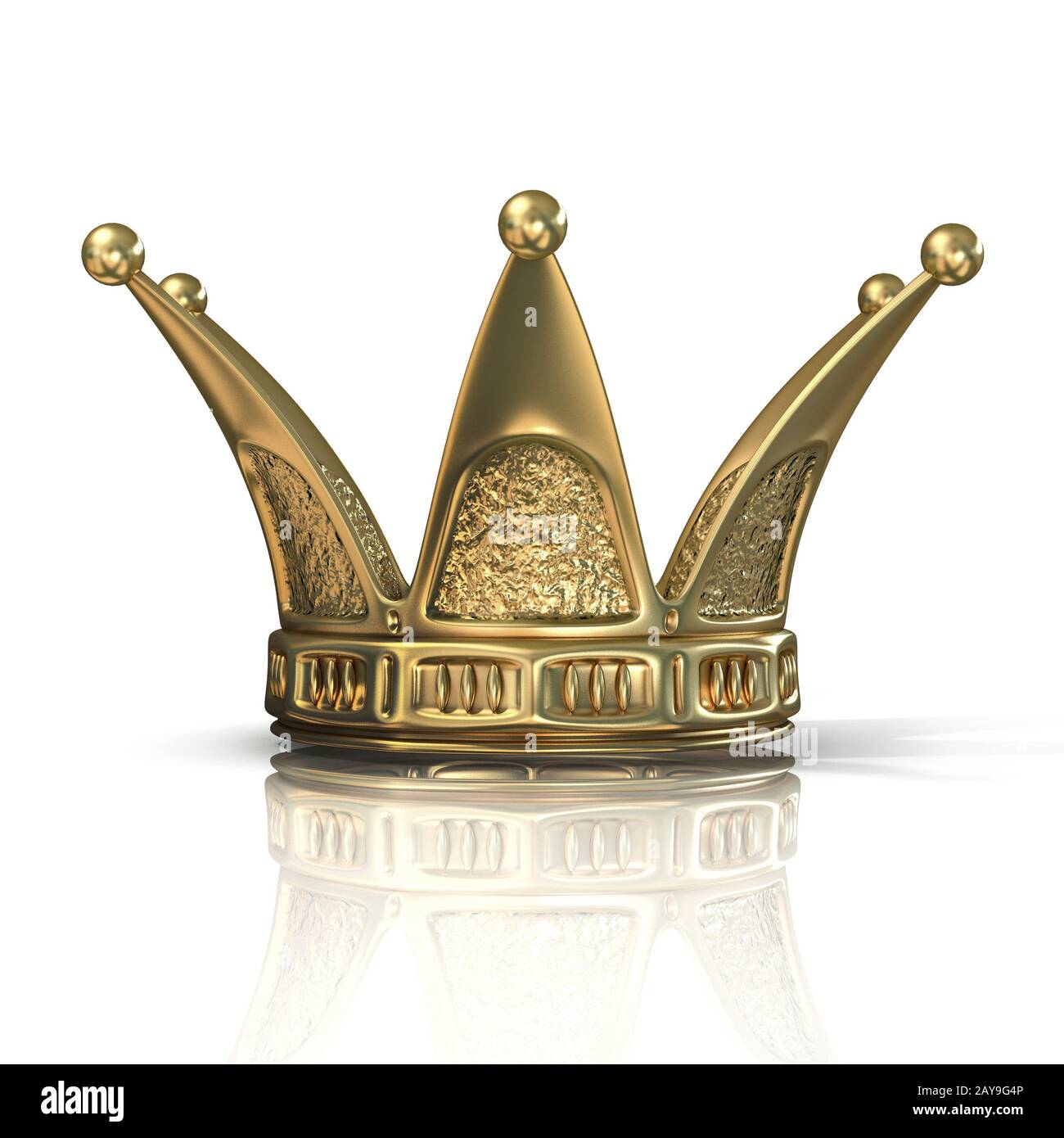 Golden crown isolated Stock Photo - Alamy