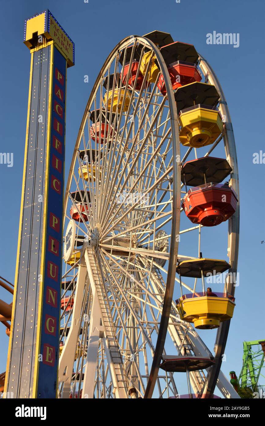 Santa monica boardwalk sunset hi-res stock photography and images - Alamy
