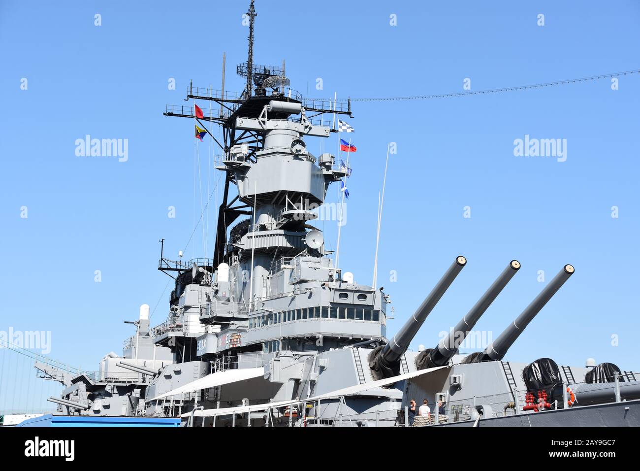 Battleship uss iowa in port hi-res stock photography and images - Alamy