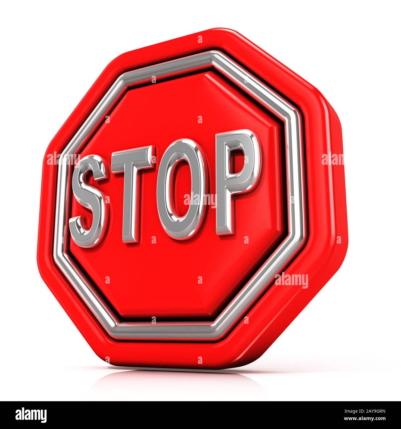 Stop sign. 3D Stock Photo - Alamy