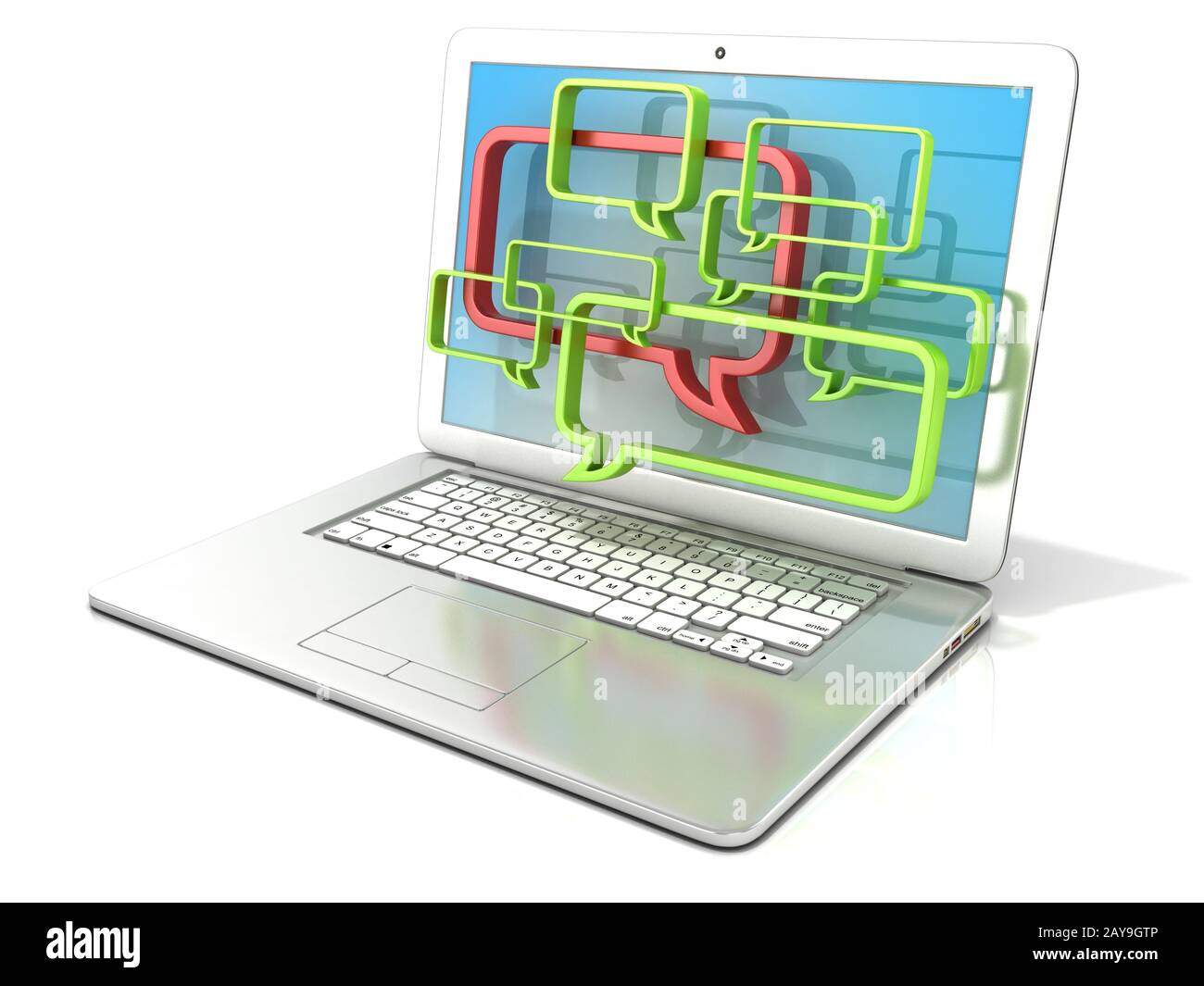 Communication bubbles argument Cut Out Stock Images & Pictures - Alamy