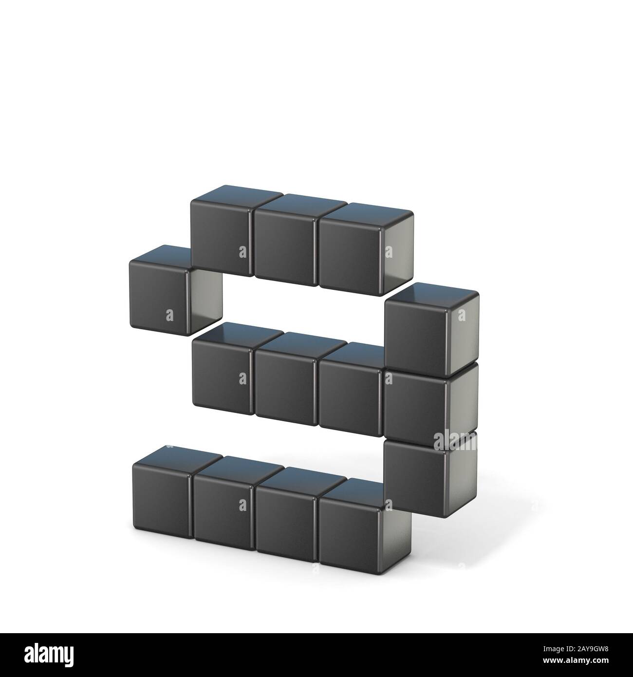 8 bit font. Lowercase letter G. 3D Stock Photo - Alamy