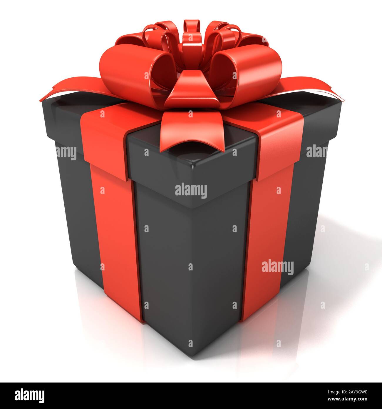 Black gift box isolated Stock Photo - Alamy