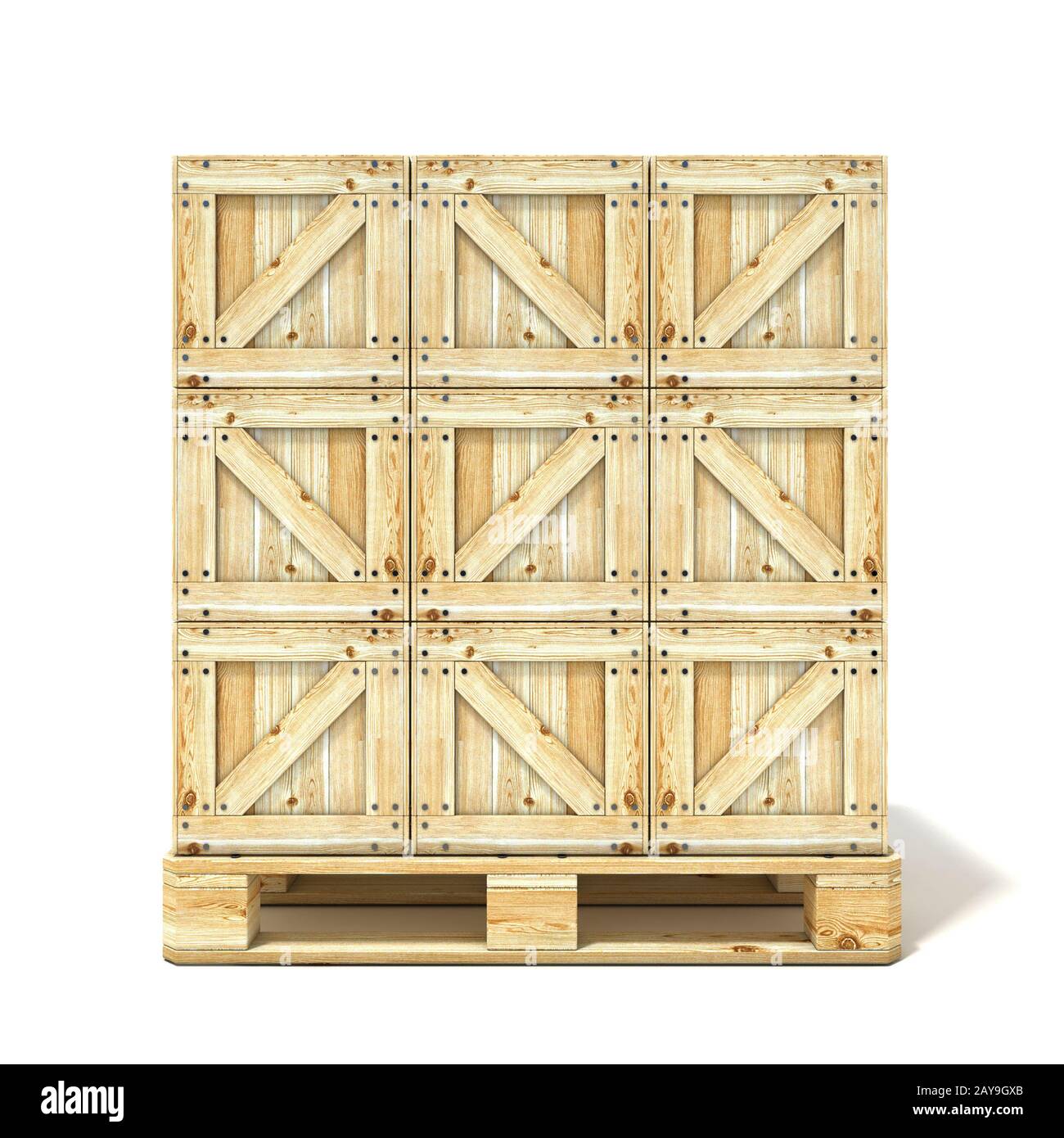 Stack boxes on pallet pallet hi-res stock photography and images - Alamy