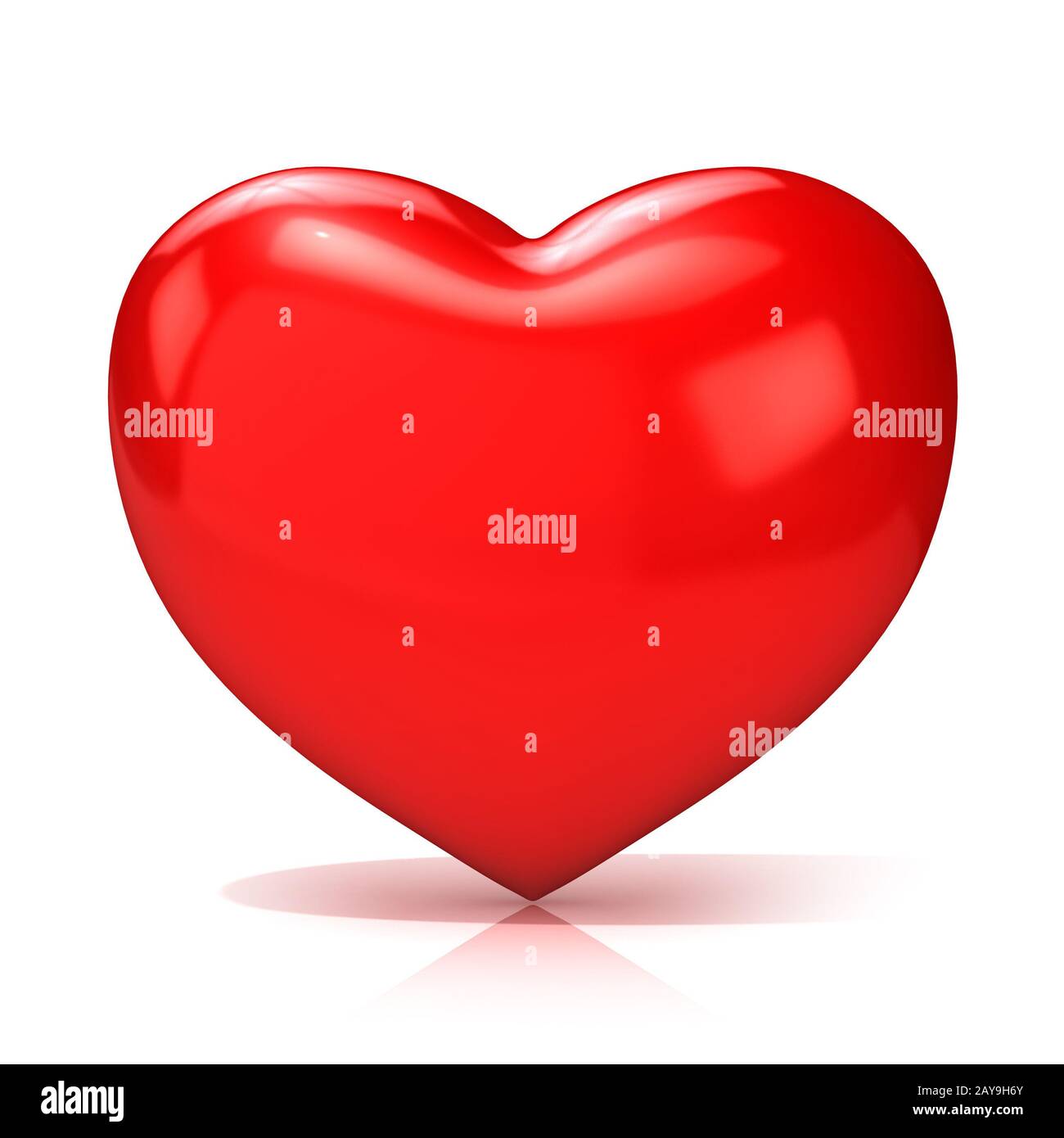 Big red heart. 3D Stock Photo - Alamy