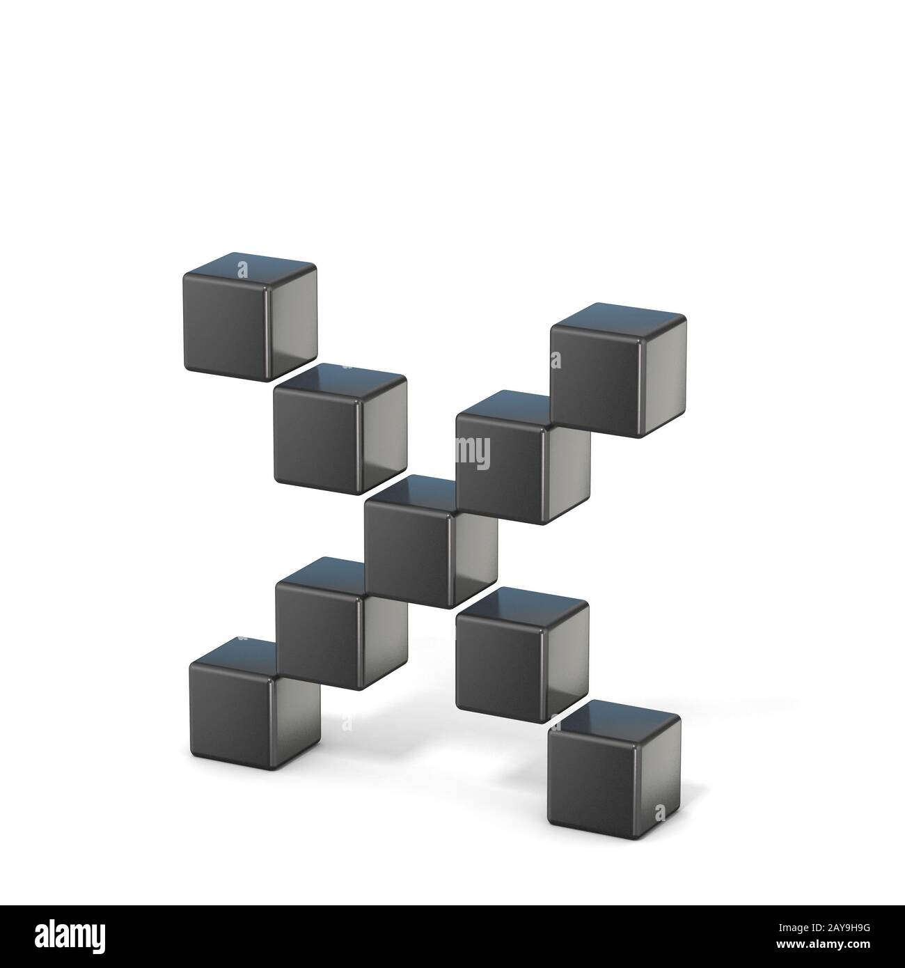 8 bit font. Lowercase letter X. 3D Stock Photo - Alamy