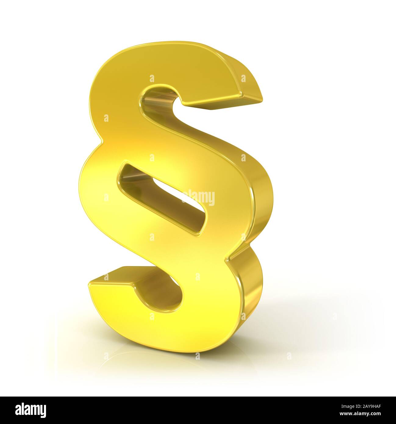 Paragraph mark 3D golden sign Stock Photo - Alamy