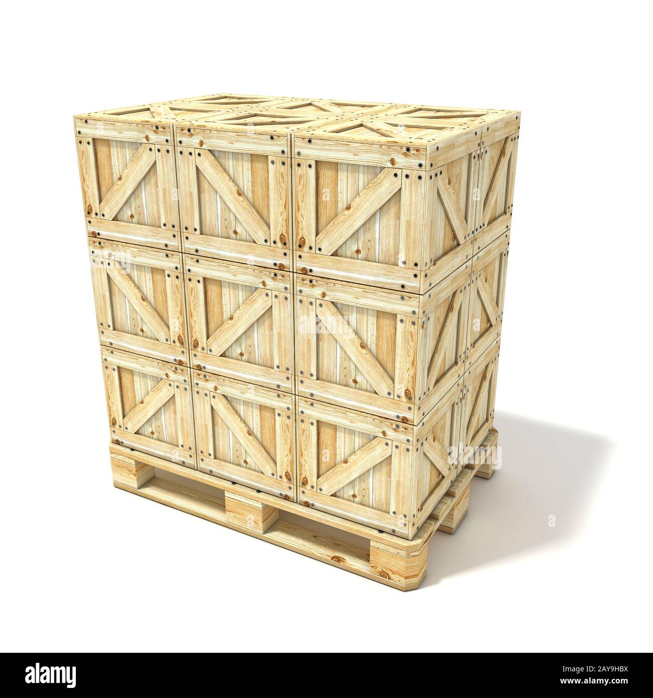 Stack boxes on pallet pallet hi-res stock photography and images - Alamy