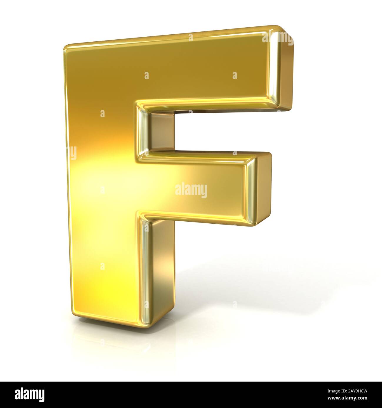 Golden font collection letter - F. 3D Stock Photo - Alamy