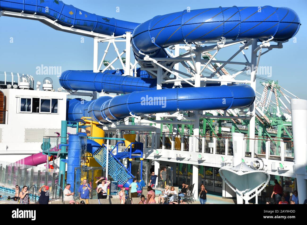 Pool deck on the Norwegian Bliss cruise ship Stock Photo - Alamy