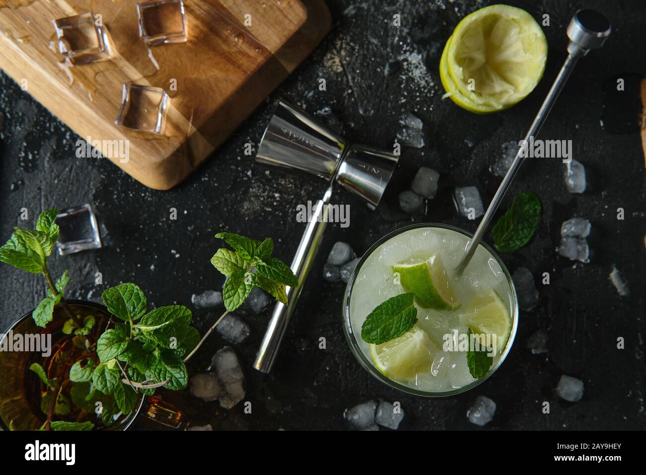 preparing the authentic cuban mojito Stock Photo - Alamy