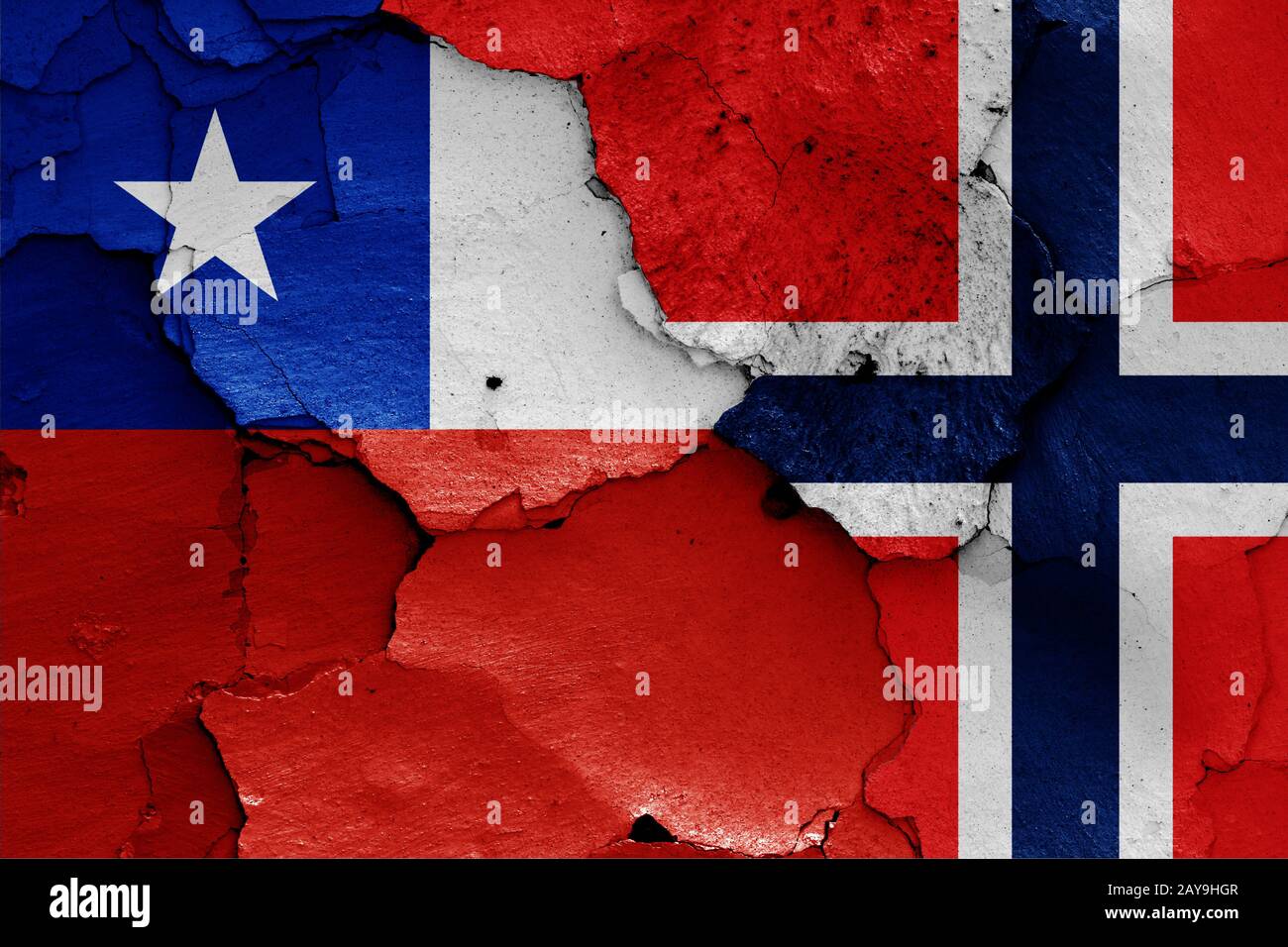 flags of Chile and Norway Stock Photo - Alamy