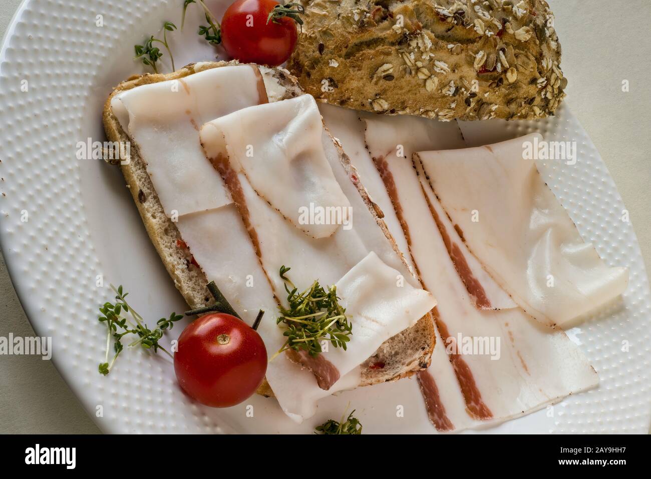Lardo, a type of Italian salumi Stock Photo - Alamy
