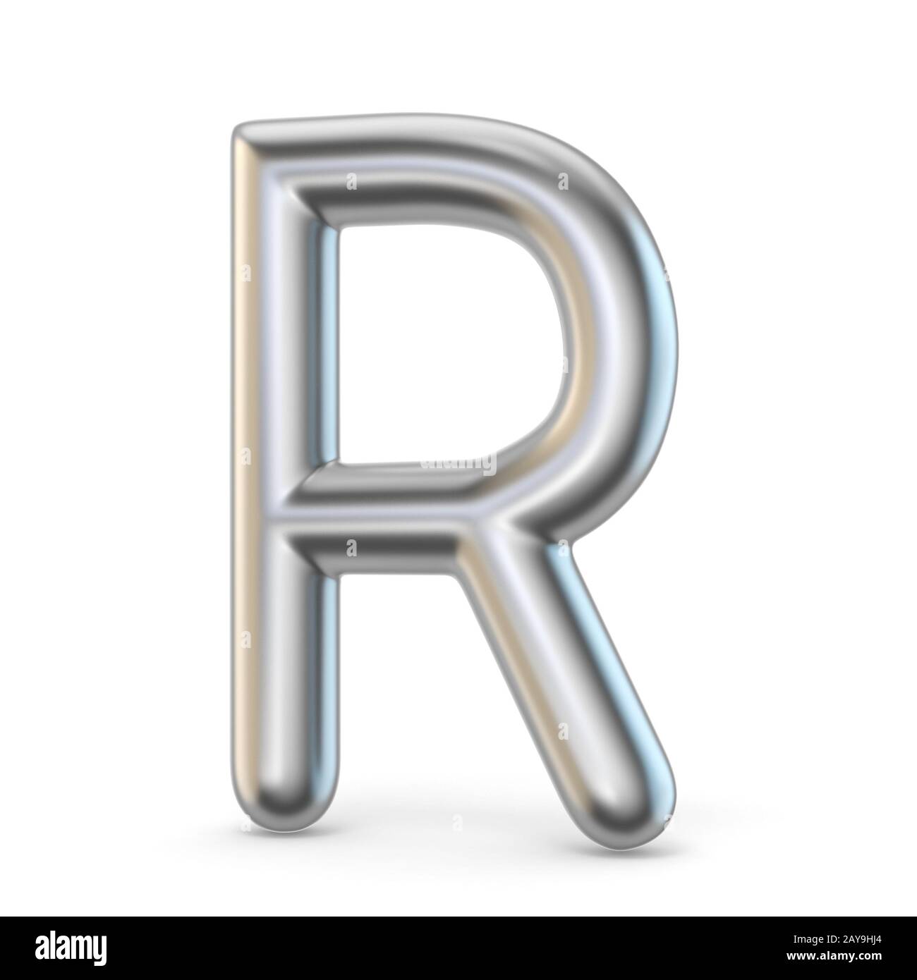 Metal alphabet symbol. Letter R 3D Stock Photo - Alamy