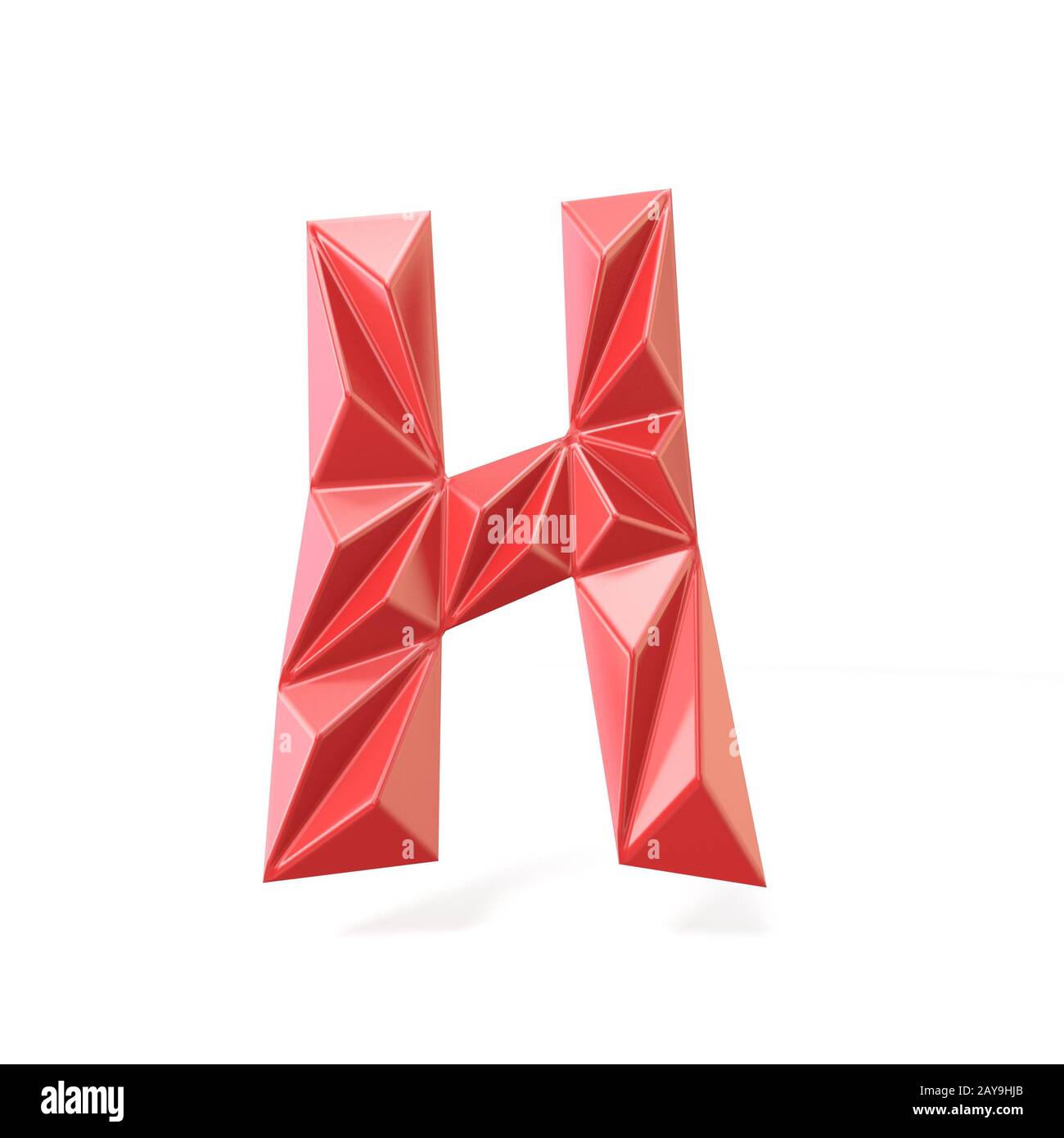 Red modern triangular font letter H. 3D Stock Photo - Alamy