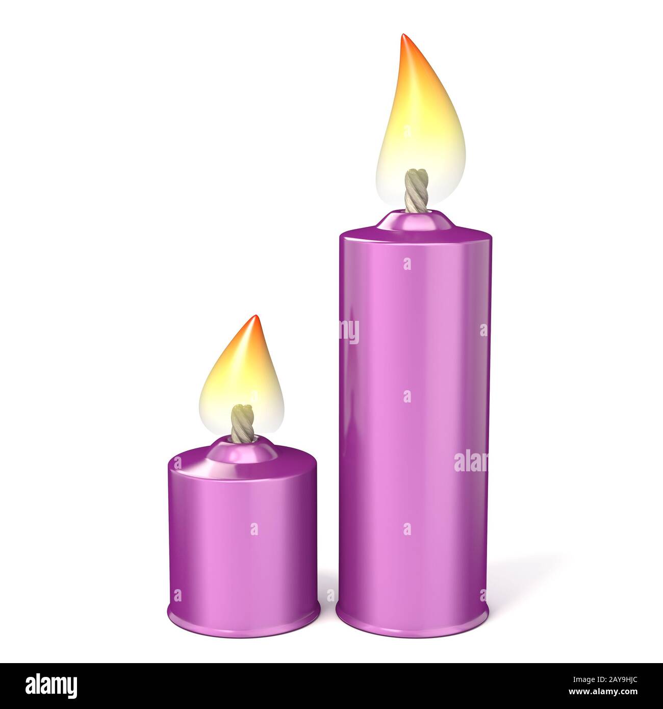 Purple Birthday Candle Clipart