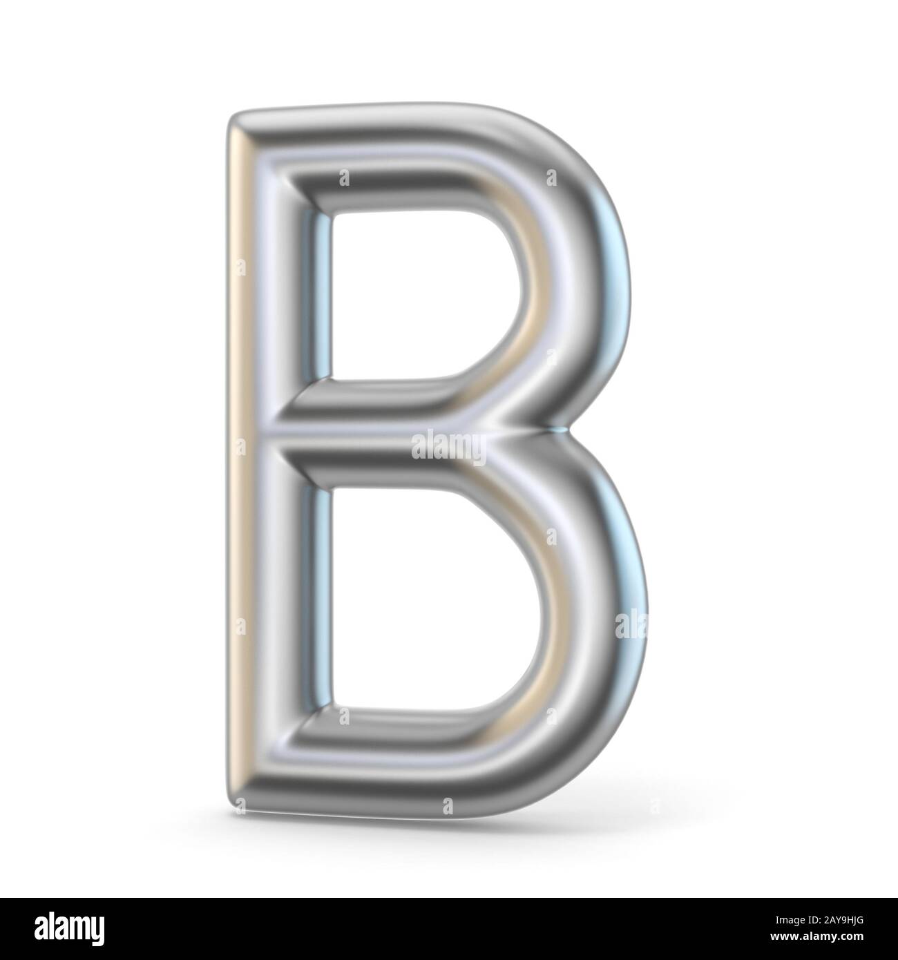 Metal alphabet symbol. Letter B 3D Stock Photo - Alamy