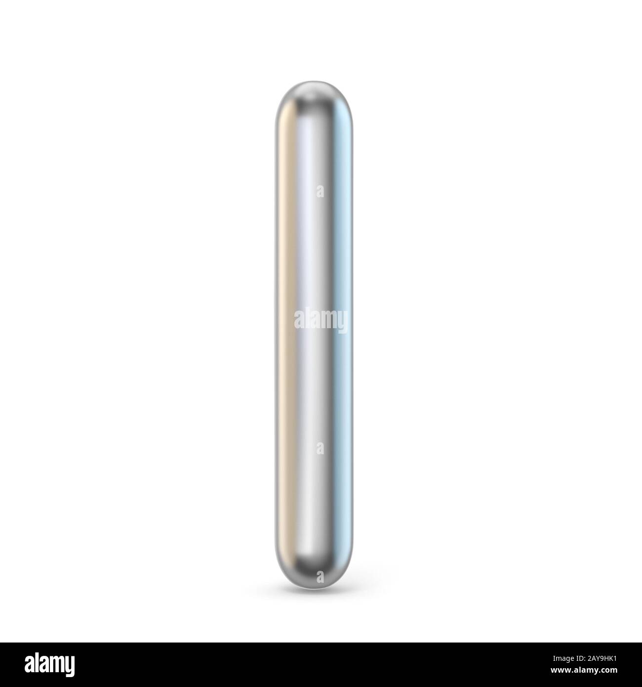 Metal alphabet symbol. Letter I 3D Stock Photo - Alamy