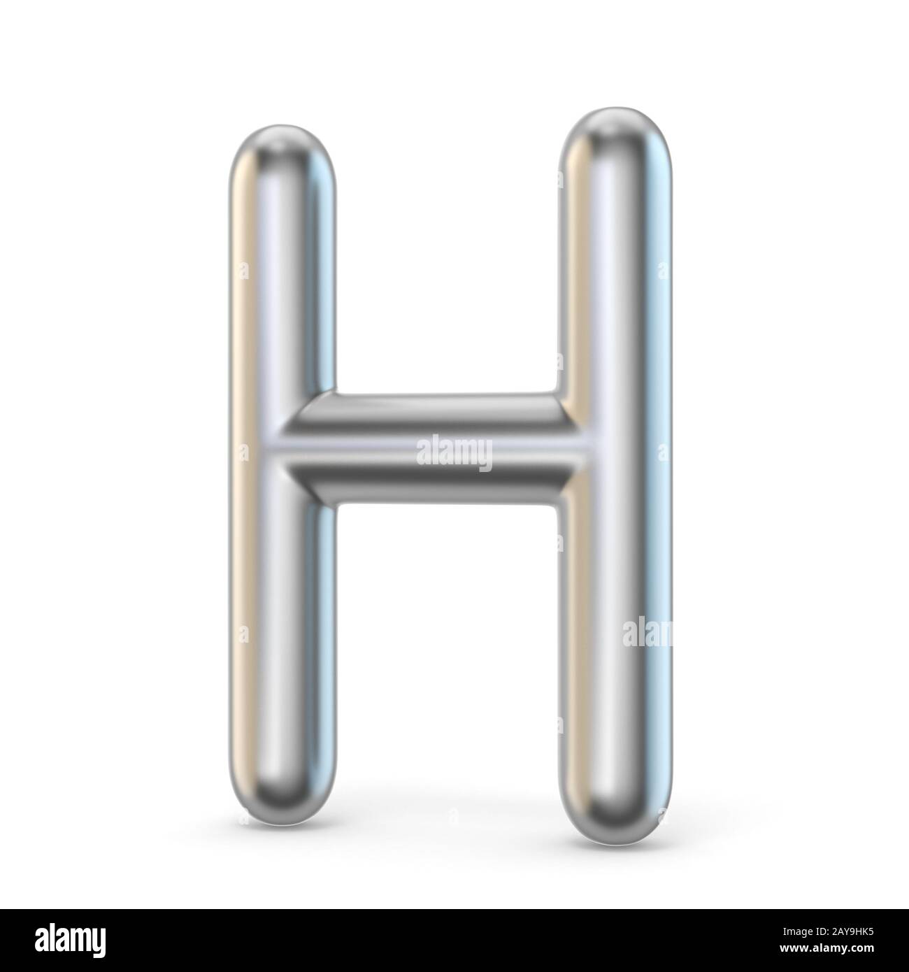Metal alphabet symbol. Letter H 3D Stock Photo - Alamy