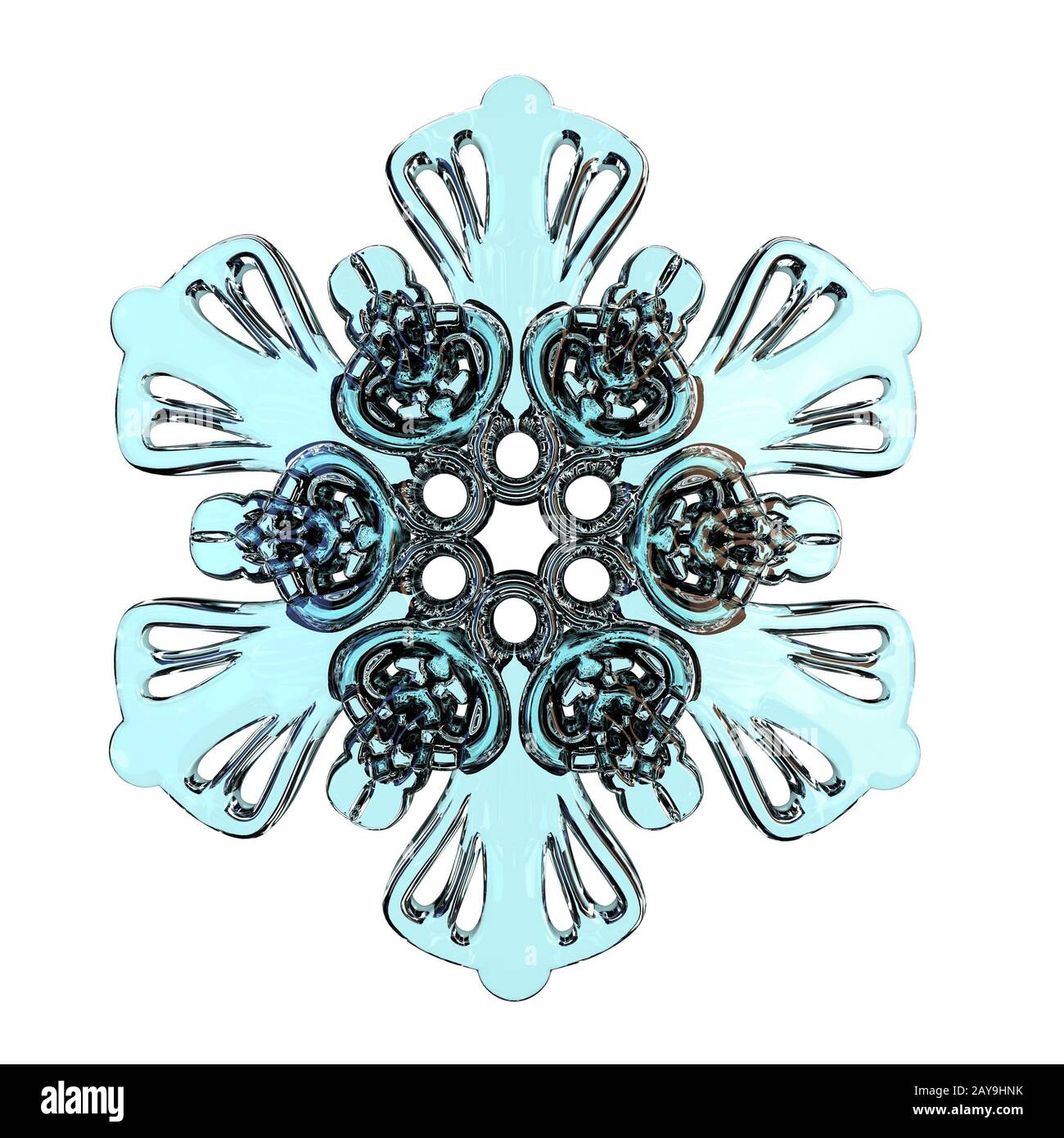 Simple snowflake template Cut Out Stock Images & Pictures - Alamy