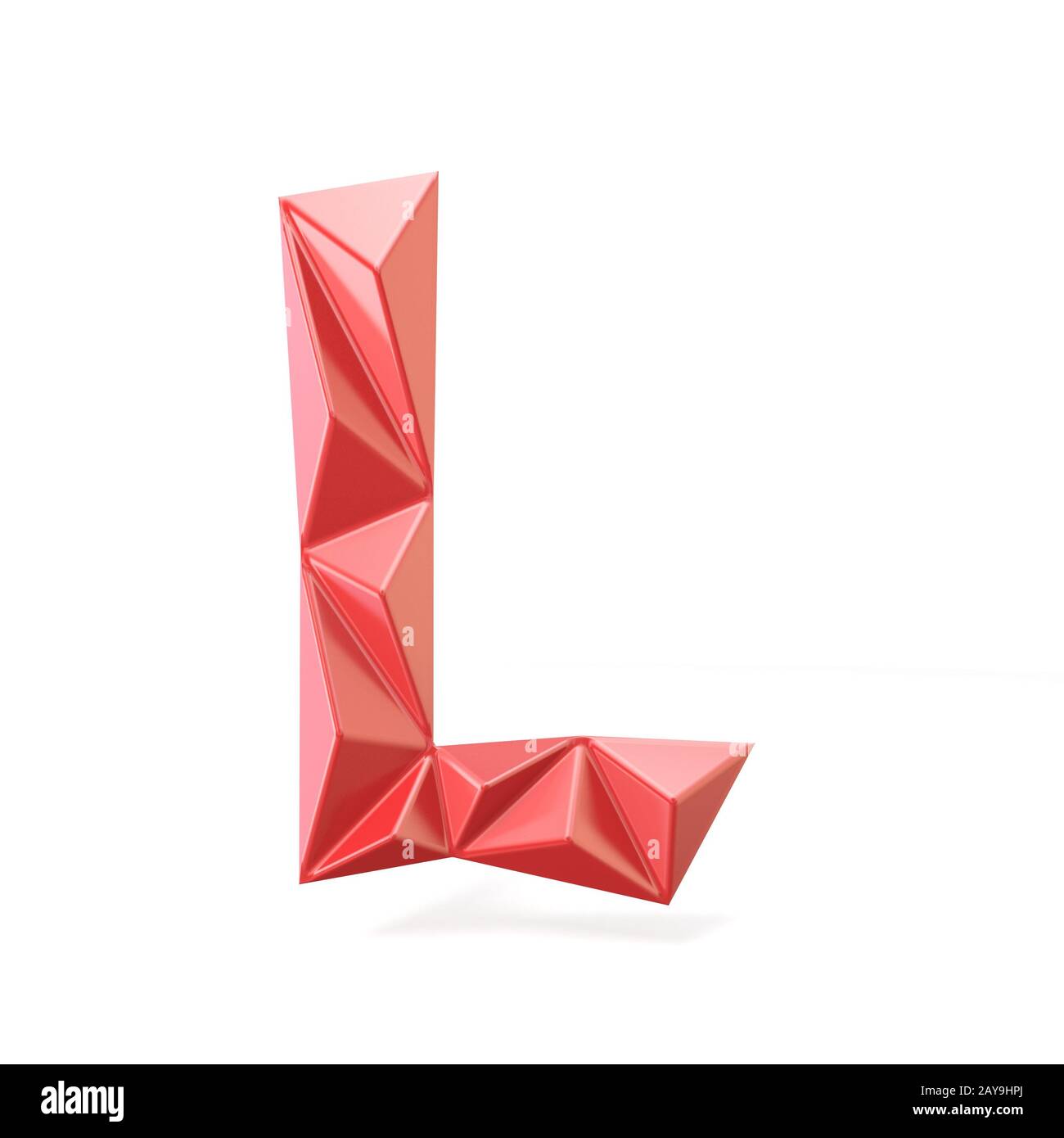 Red modern triangular font letter L. 3D Stock Photo - Alamy