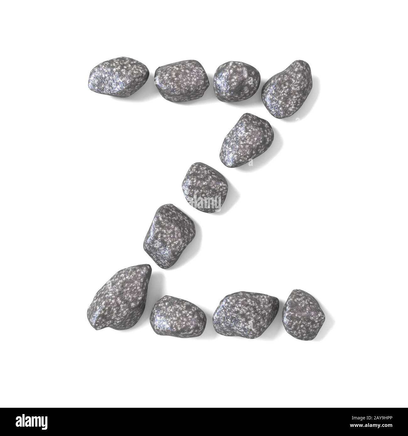 Font made of rocks LETTER Z 3D Stock Photo - Alamy