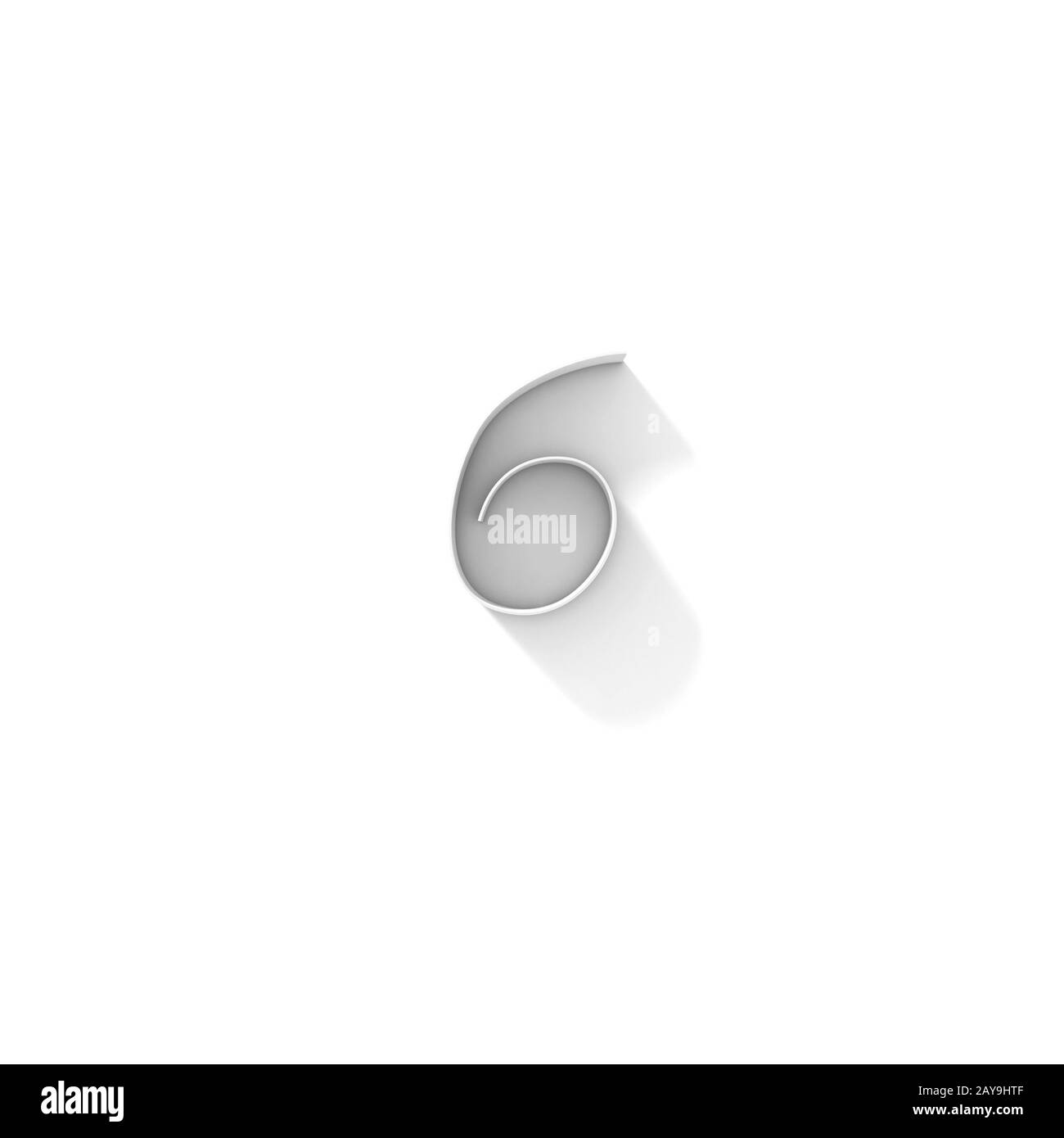 Long shadow handwritten font number SIX 6 3D Stock Photo - Alamy