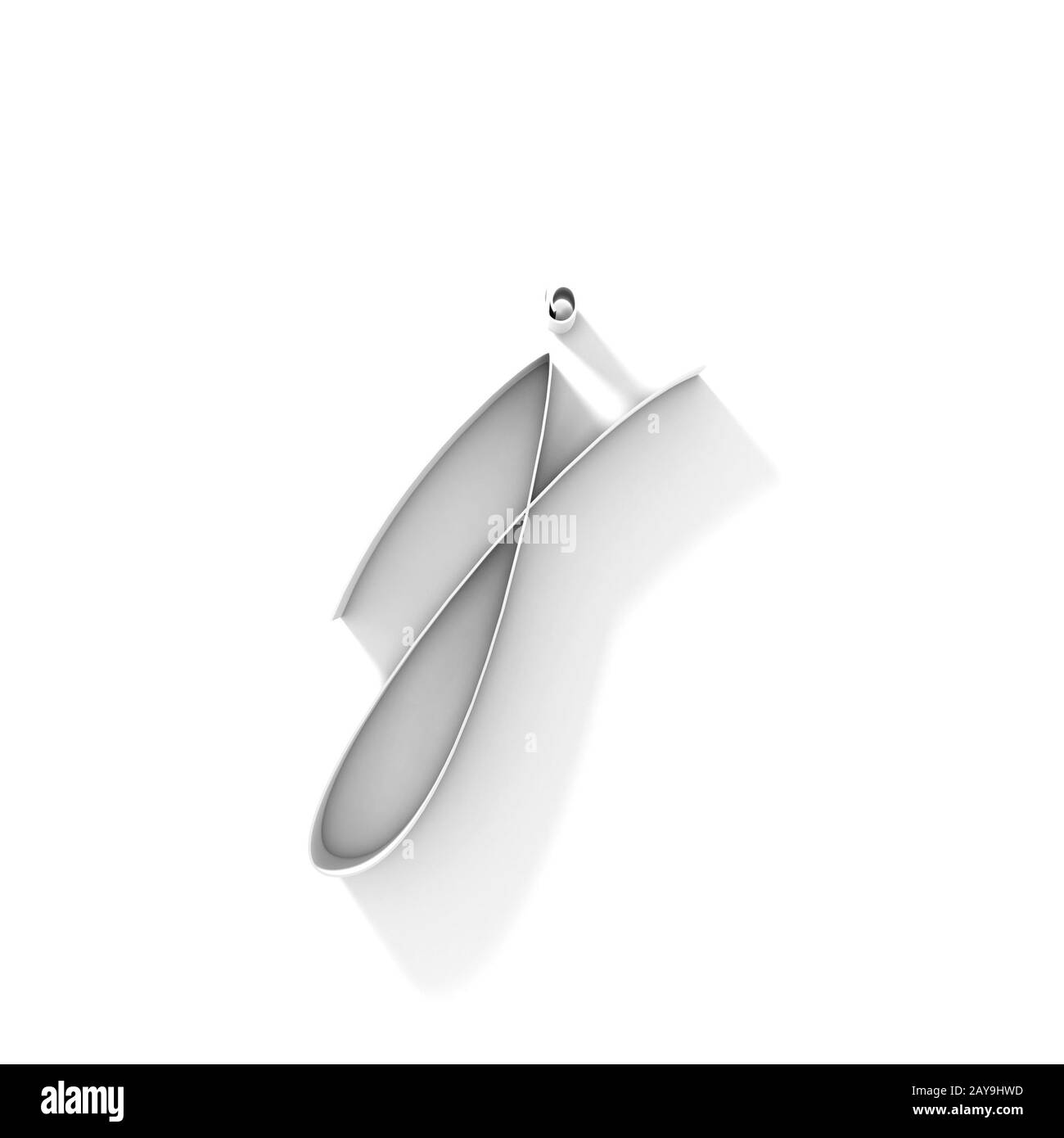 Long shadow handwritten font LETTER J 3D Stock Photo - Alamy