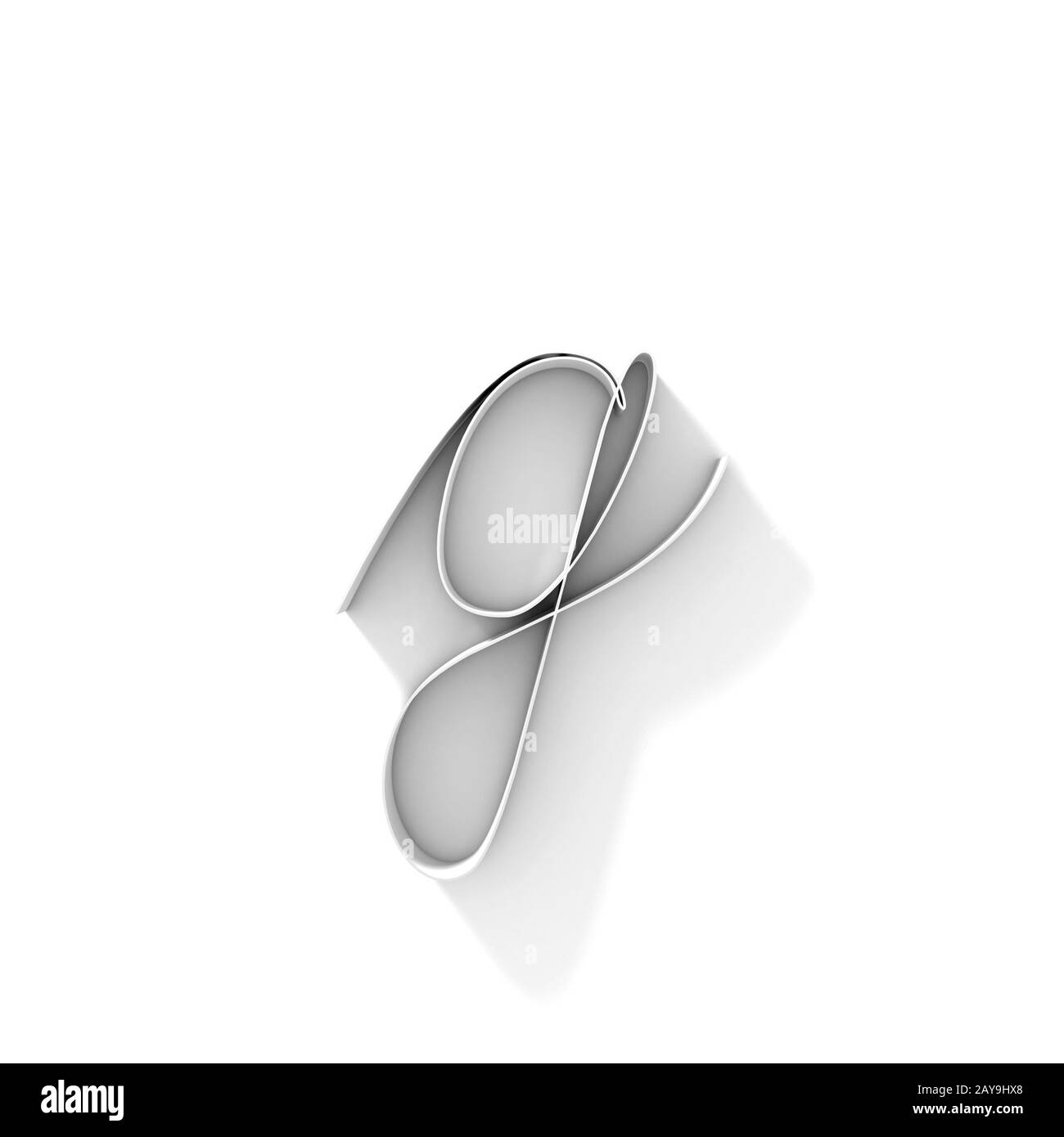 Long shadow handwritten font LETTER G 3D Stock Photo - Alamy