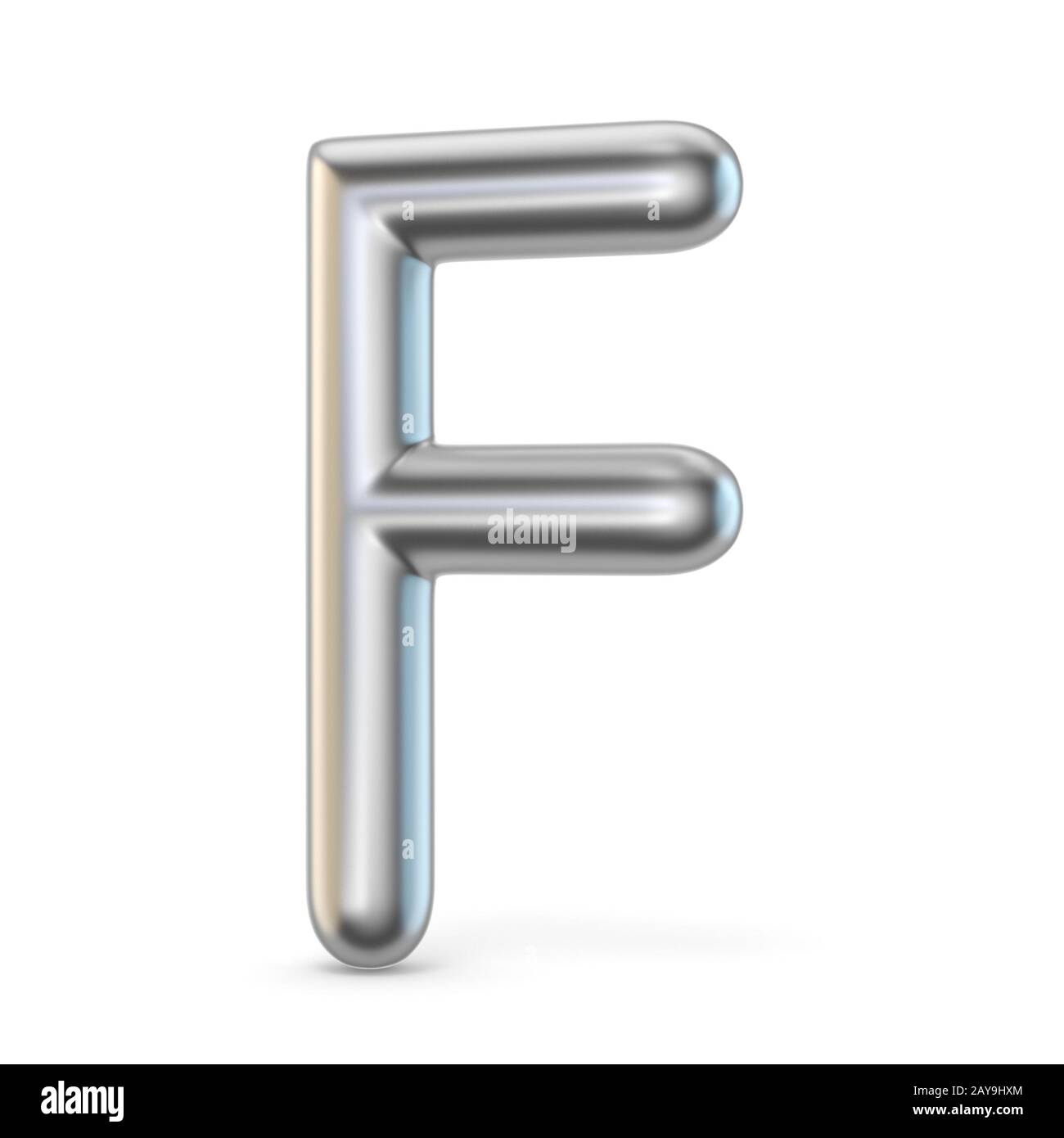 Metal alphabet symbol. Letter F 3D Stock Photo - Alamy