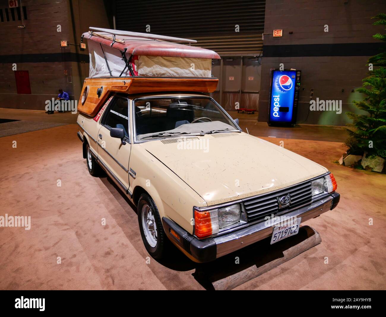 Chicago, Illinois, USA. 13 February 2020. 1982 Subaru Brat customized ...