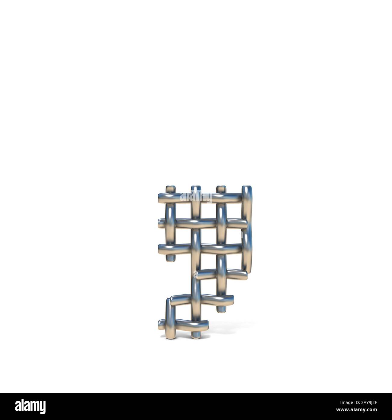Metal wire mesh font COMMA 3D Stock Photo - Alamy