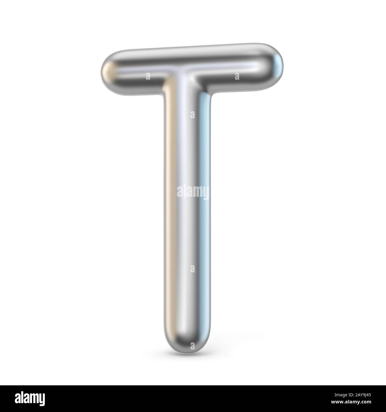 Metal alphabet symbol. Letter T 3D Stock Photo - Alamy