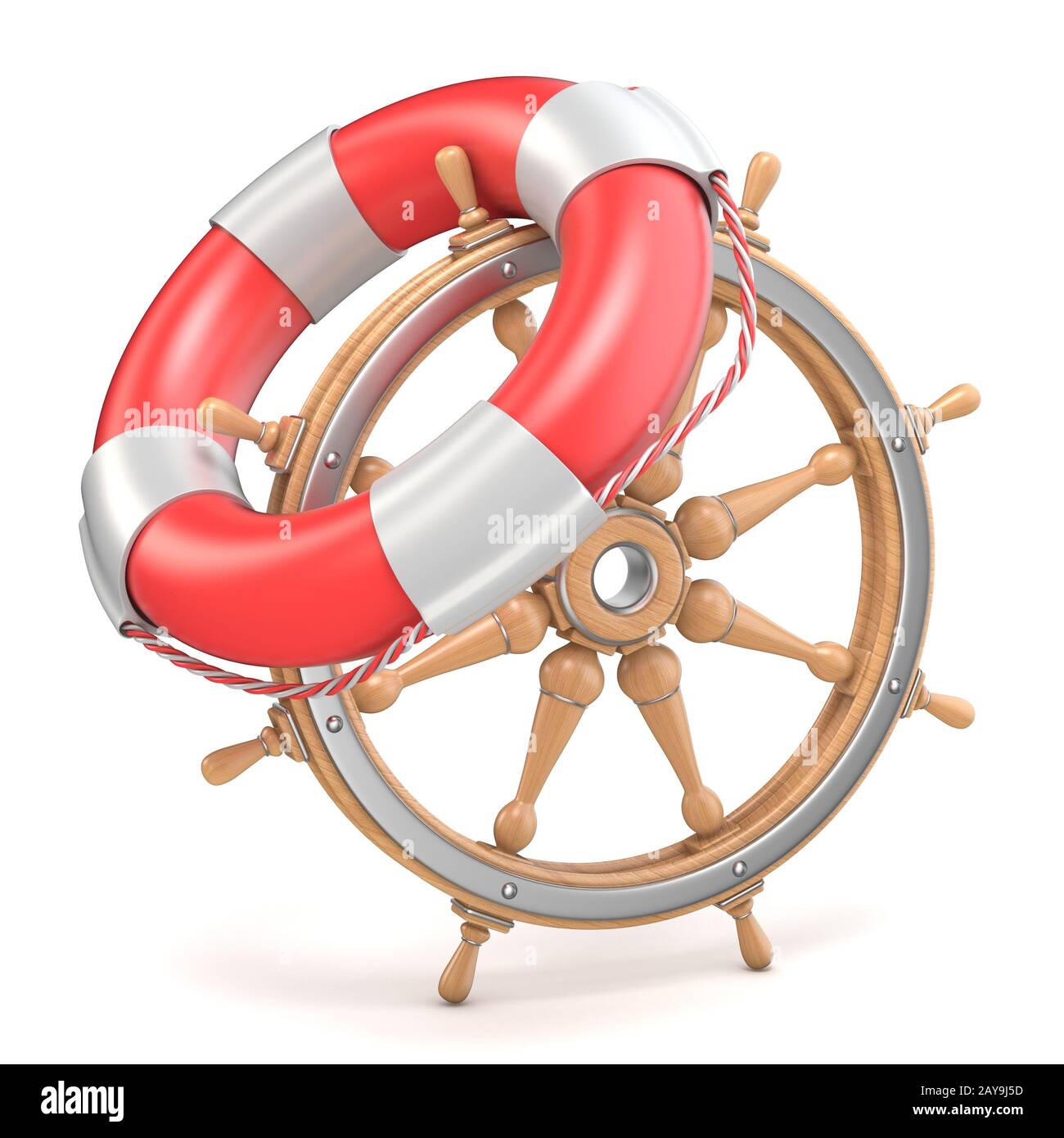 Wooden ship wheel hi-res stock photography and images - Alamy