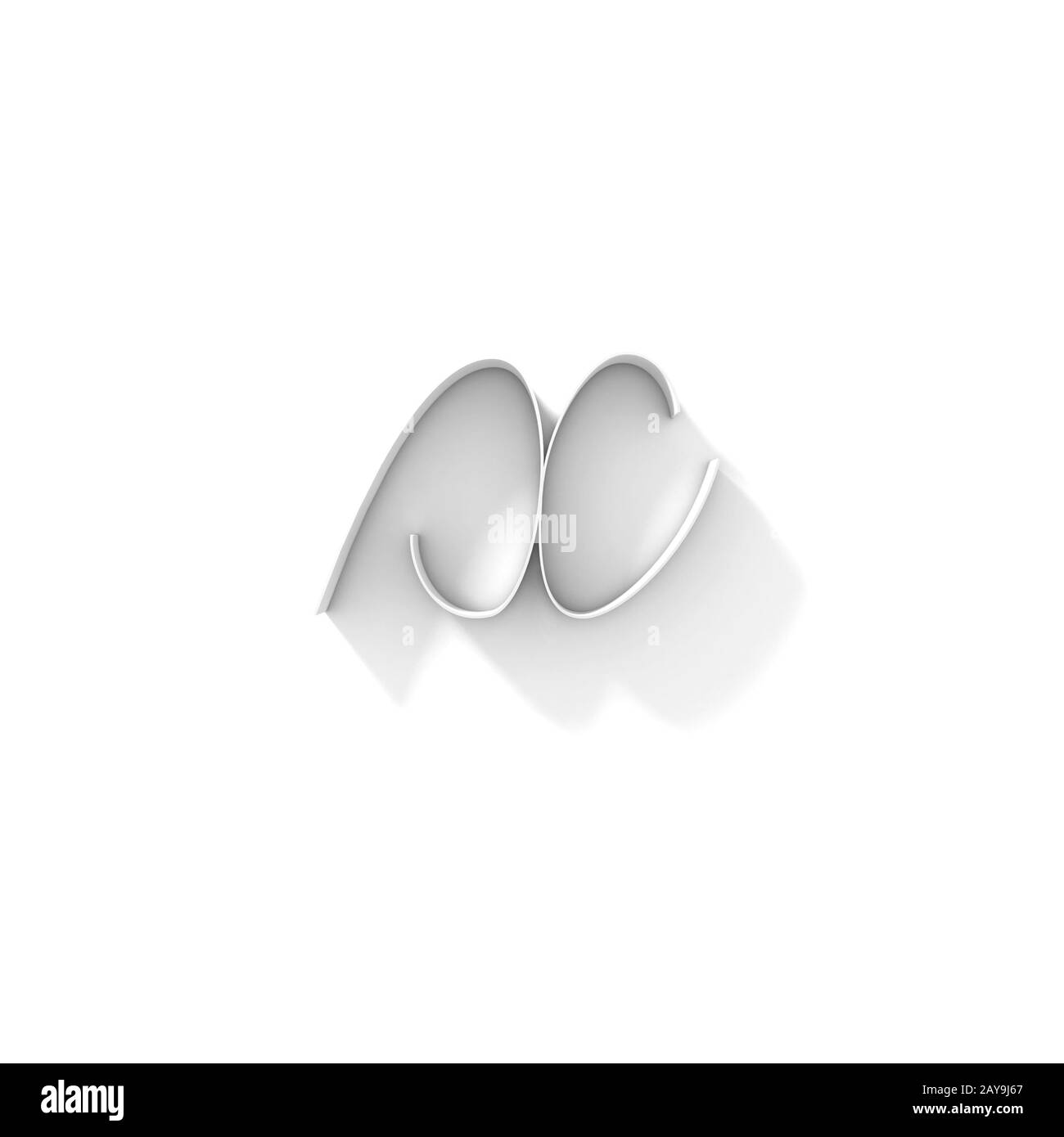 Long shadow handwritten font LETTER X 3D Stock Photo - Alamy