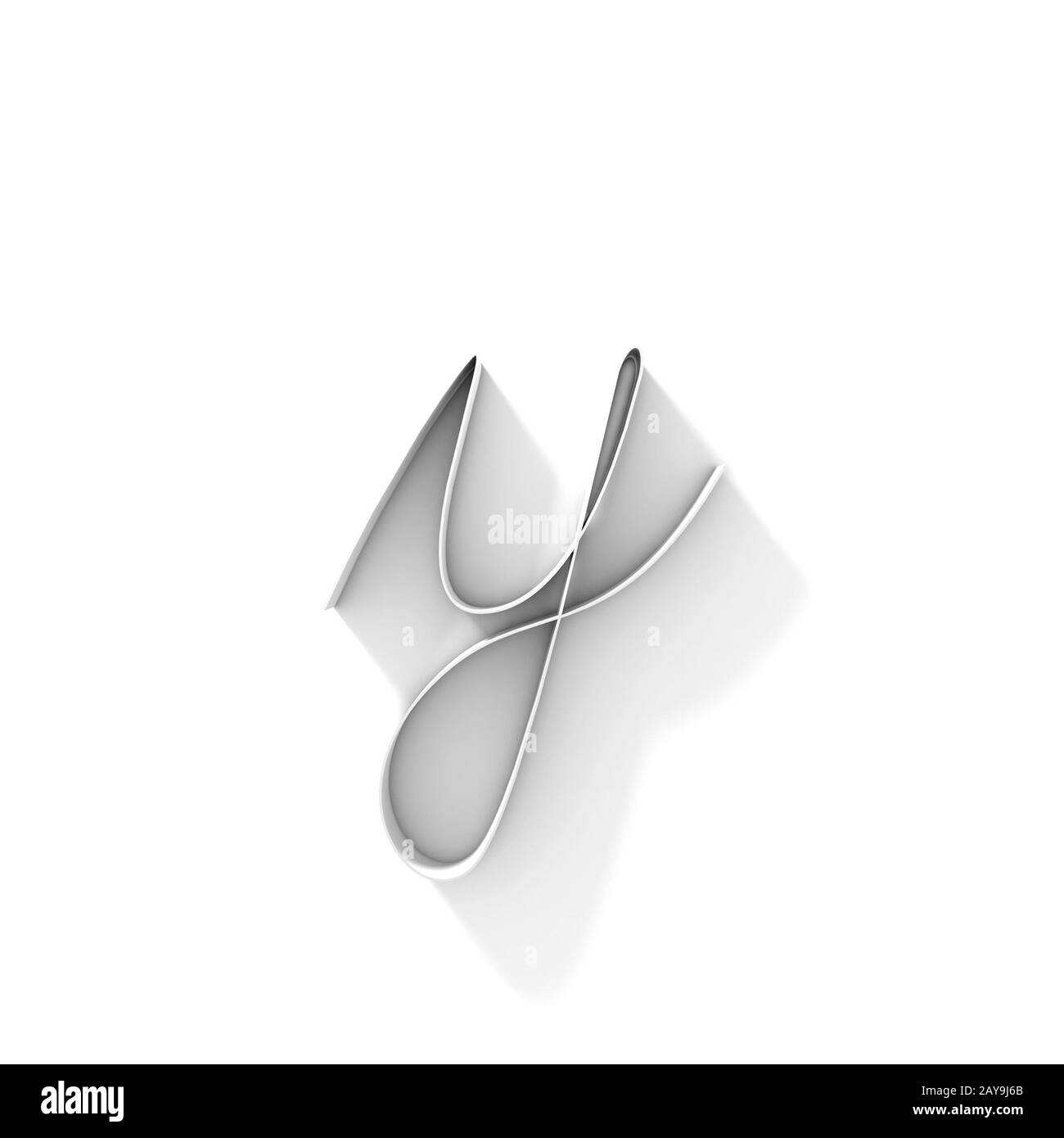 Long shadow handwritten font LETTER Y 3D Stock Photo - Alamy